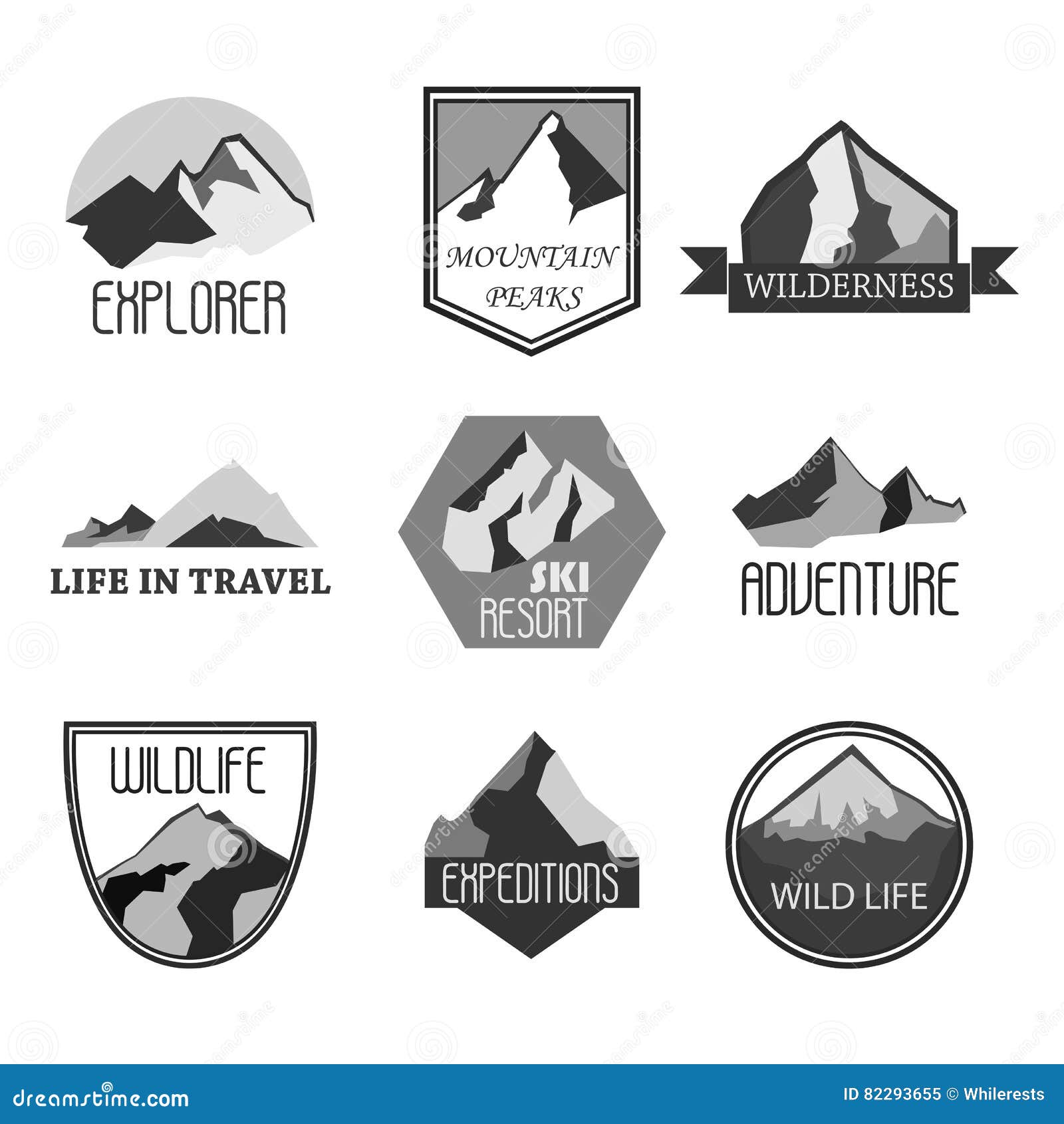 Mountain Adventure and Expedition Logo Badges Collections. Travel ...
