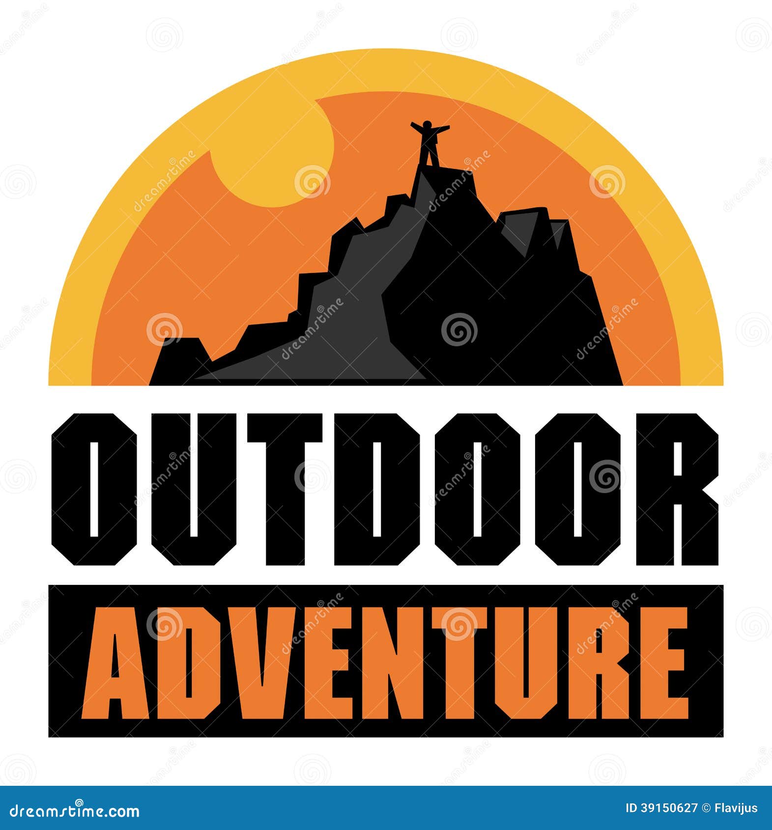 Mountain adventure sign stock vector. Illustration of clothing - 39150627