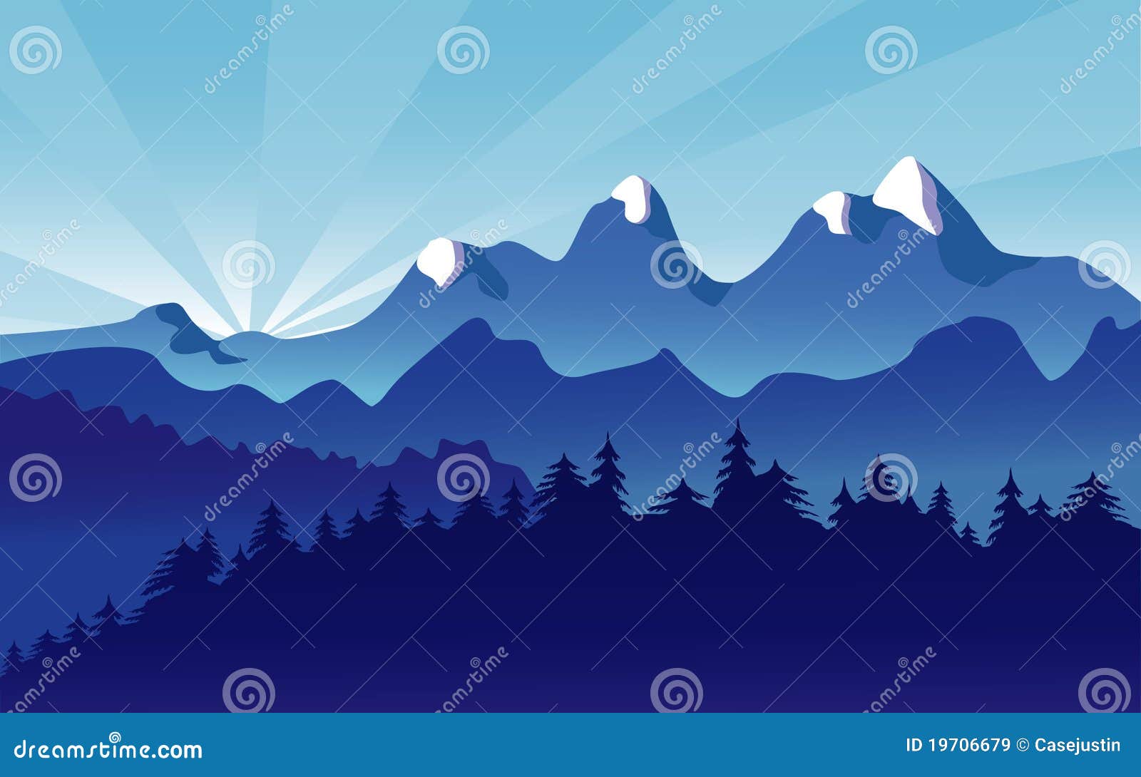 Mountain Alpine Landscape stock vector. Illustration of height - 19706679