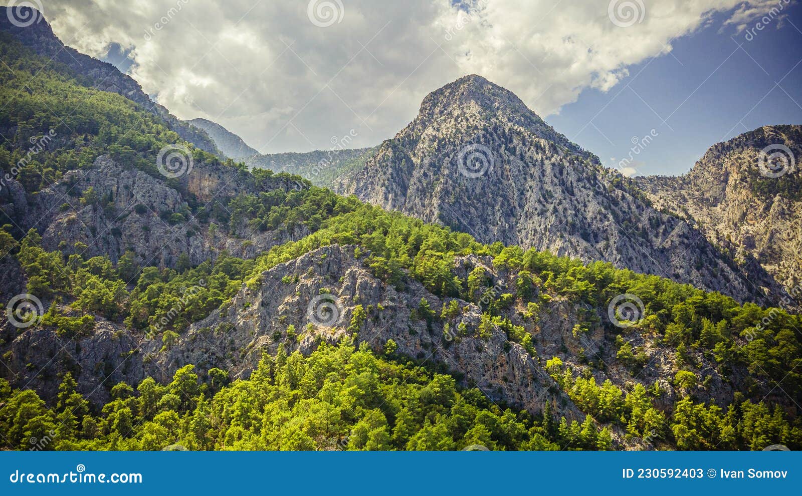 Mountain Area of the Village of Beldibi Stock Image - Image of tree ...