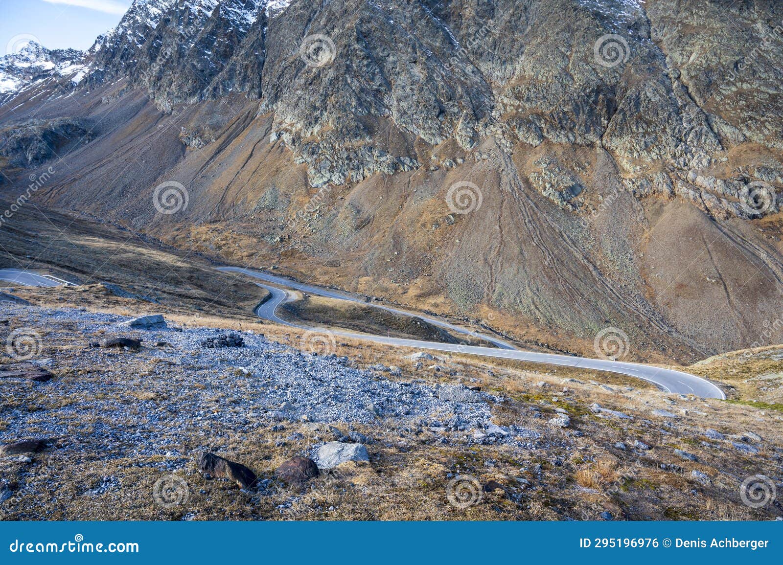 Mountain Asphalt Road High in Mountains Stock Photo - Image of outdoor ...