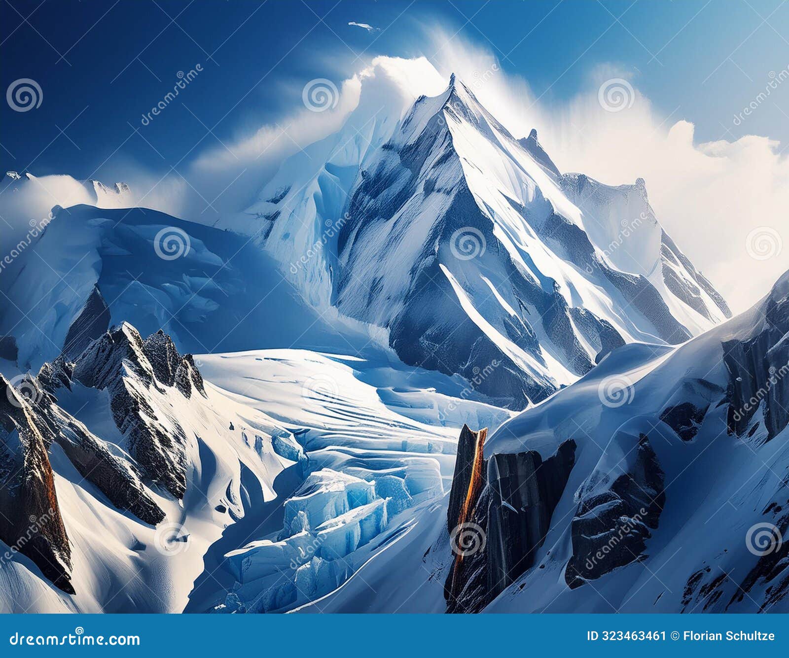 Mountain, Avalanche and Snow Danger with Natural Disaster with ...