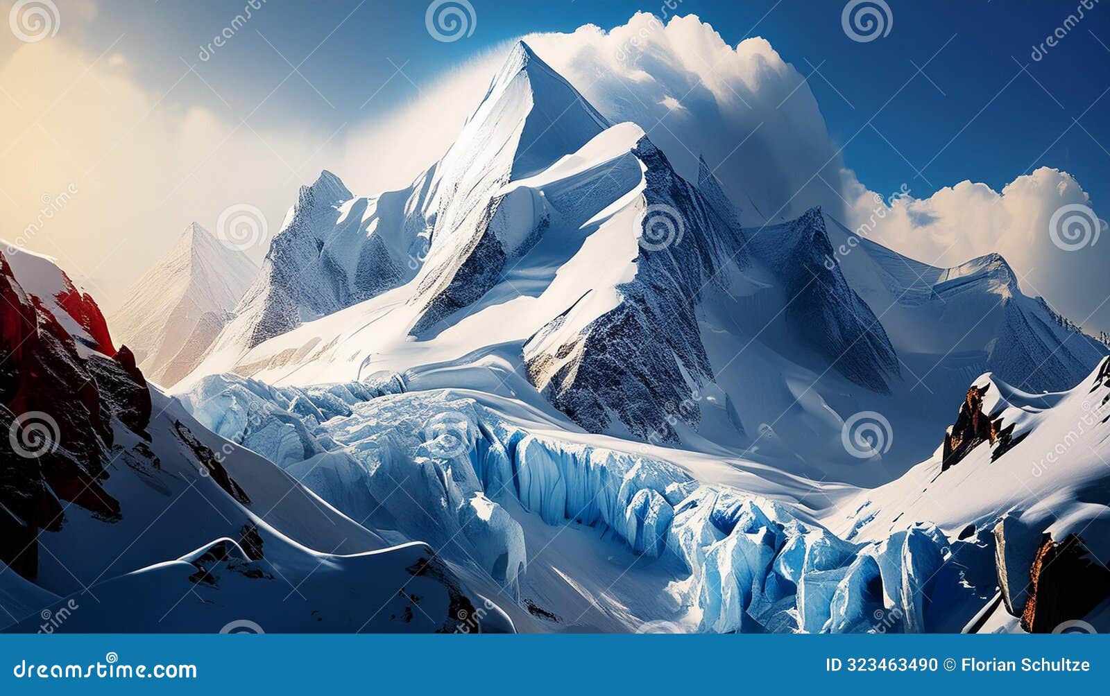 Mountain, Avalanche and Snow Danger with Natural Disaster with ...