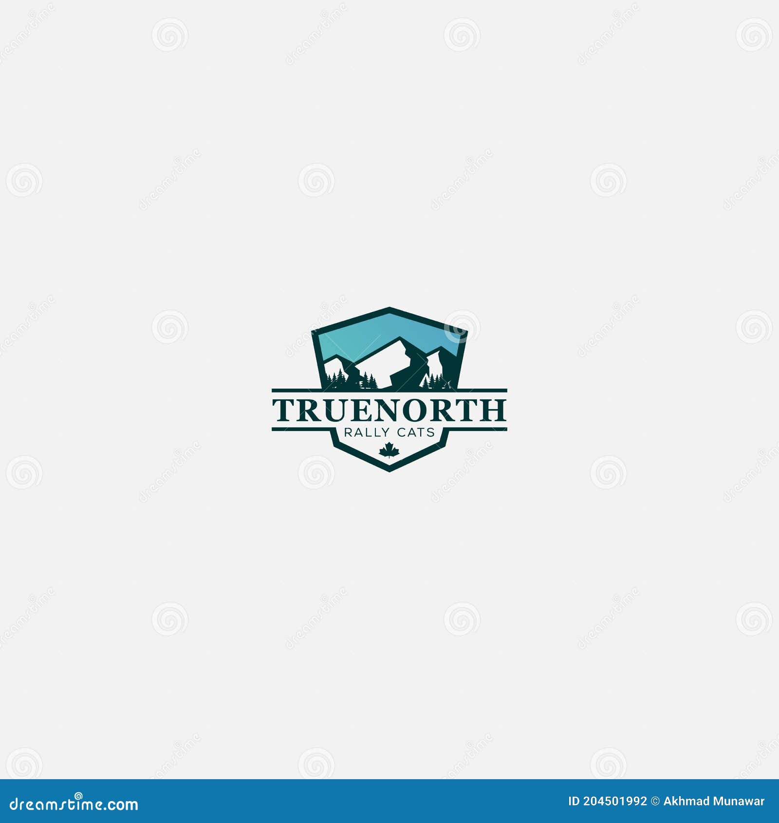 Mountain Badge True North Canadian Logo Stock Vector - Illustration of ...