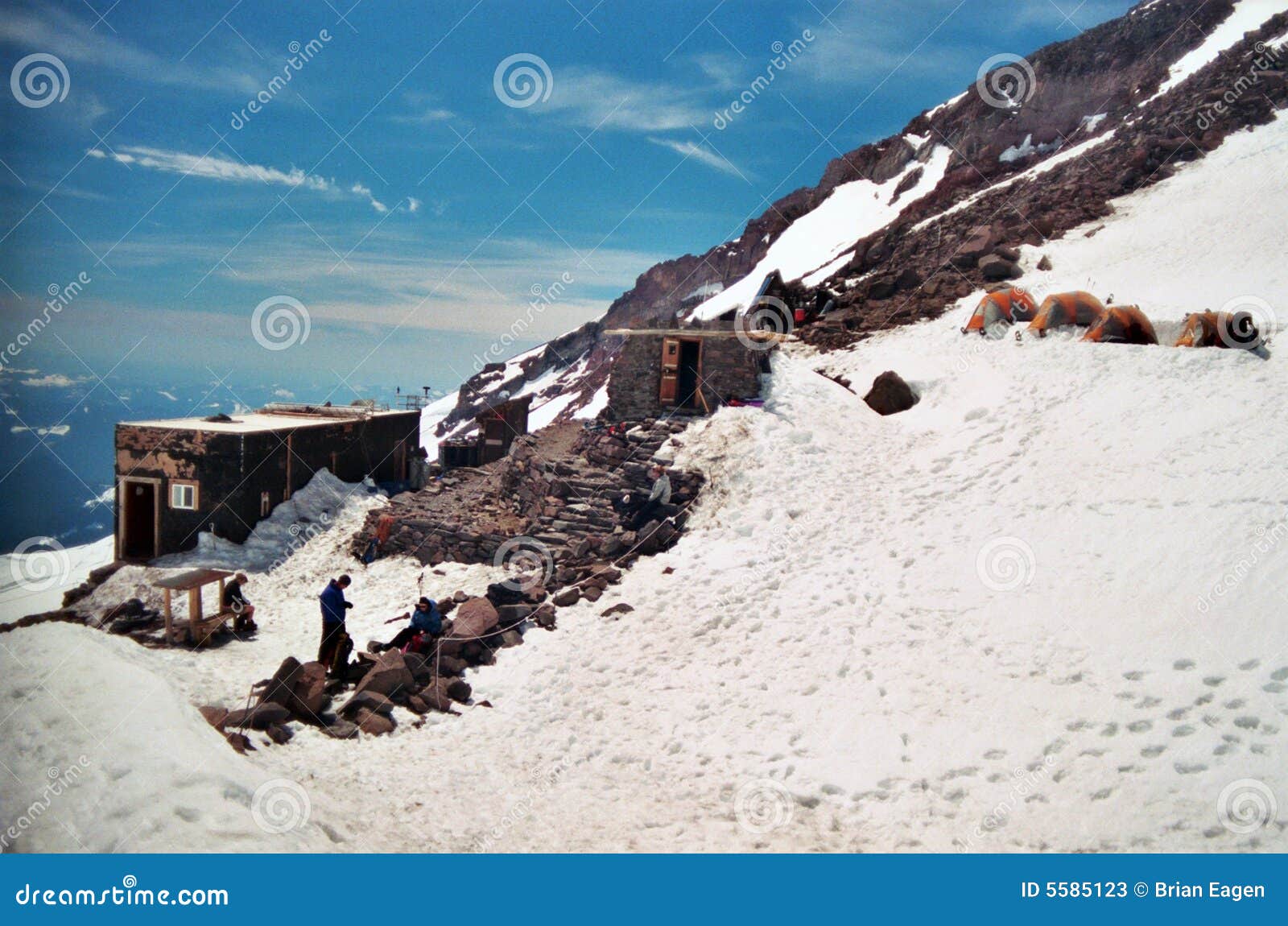 Mountain Base Camp stock image. Image of snow, field, ranger - 5585123