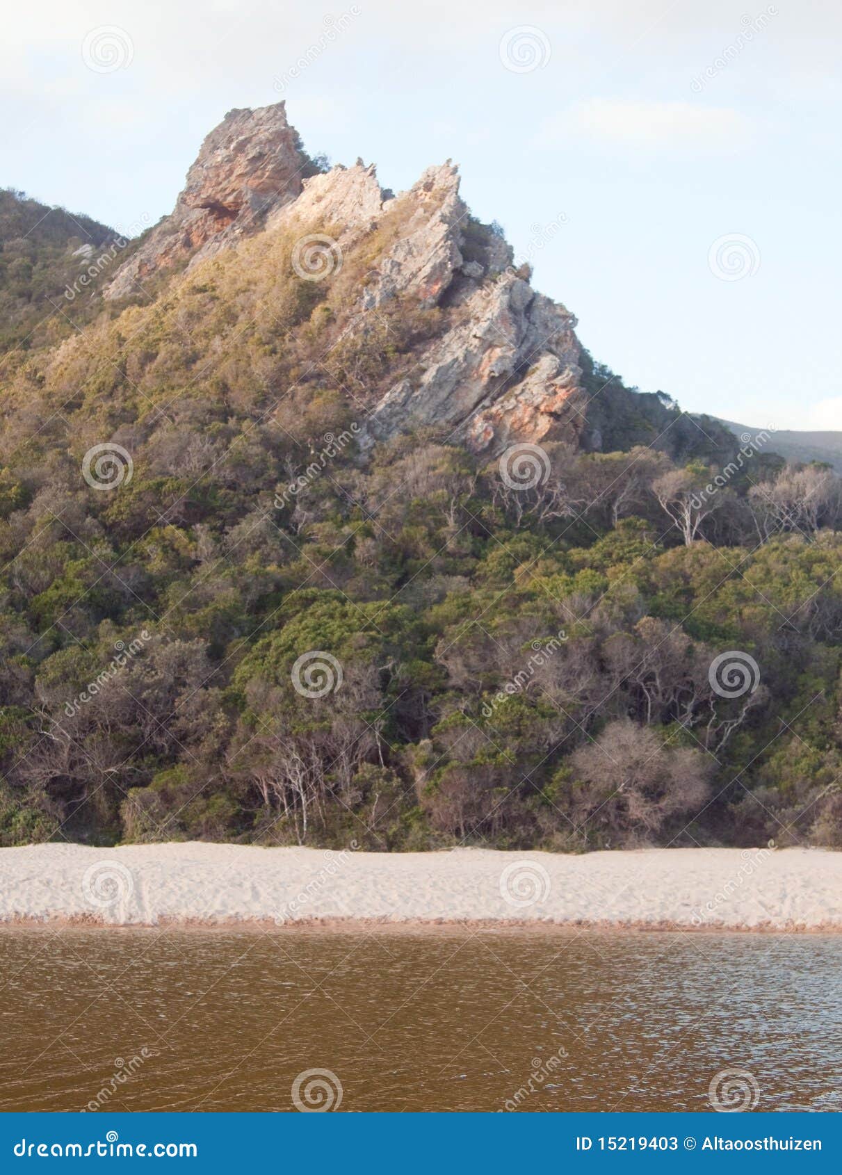 Mountain and Beach Landscape Stock Image - Image of brown, cliffs: 15219403