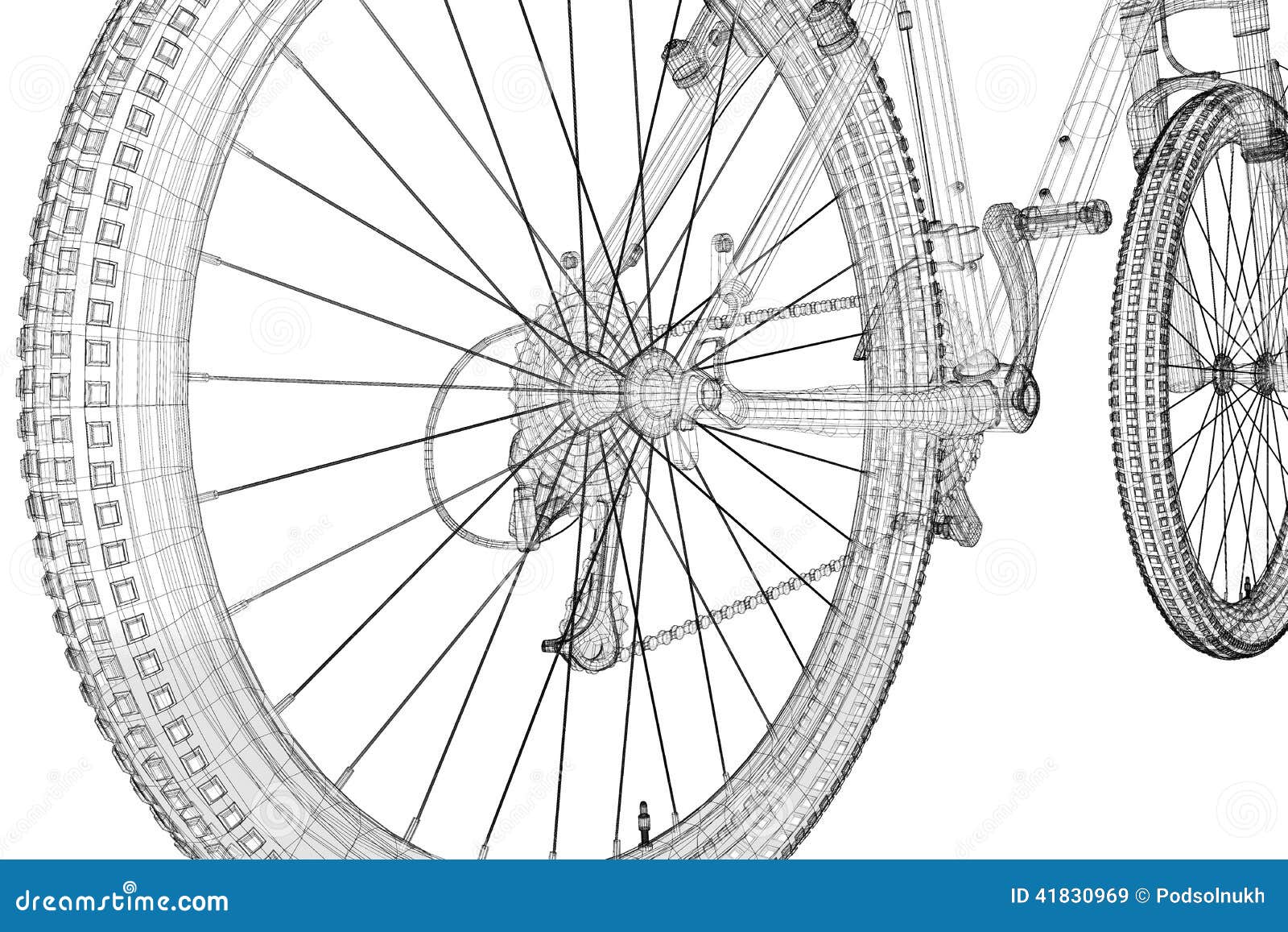 Mountain Bicycle stock illustration. Illustration of brakes - 41830969