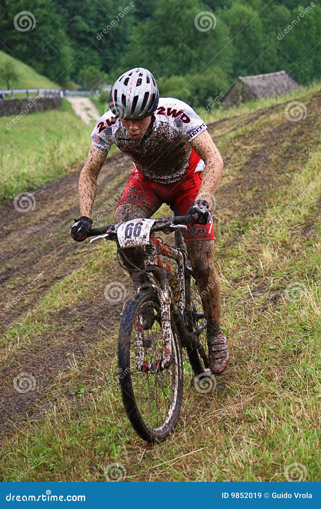 Mountain bike competitor editorial stock image. Image of competition ...