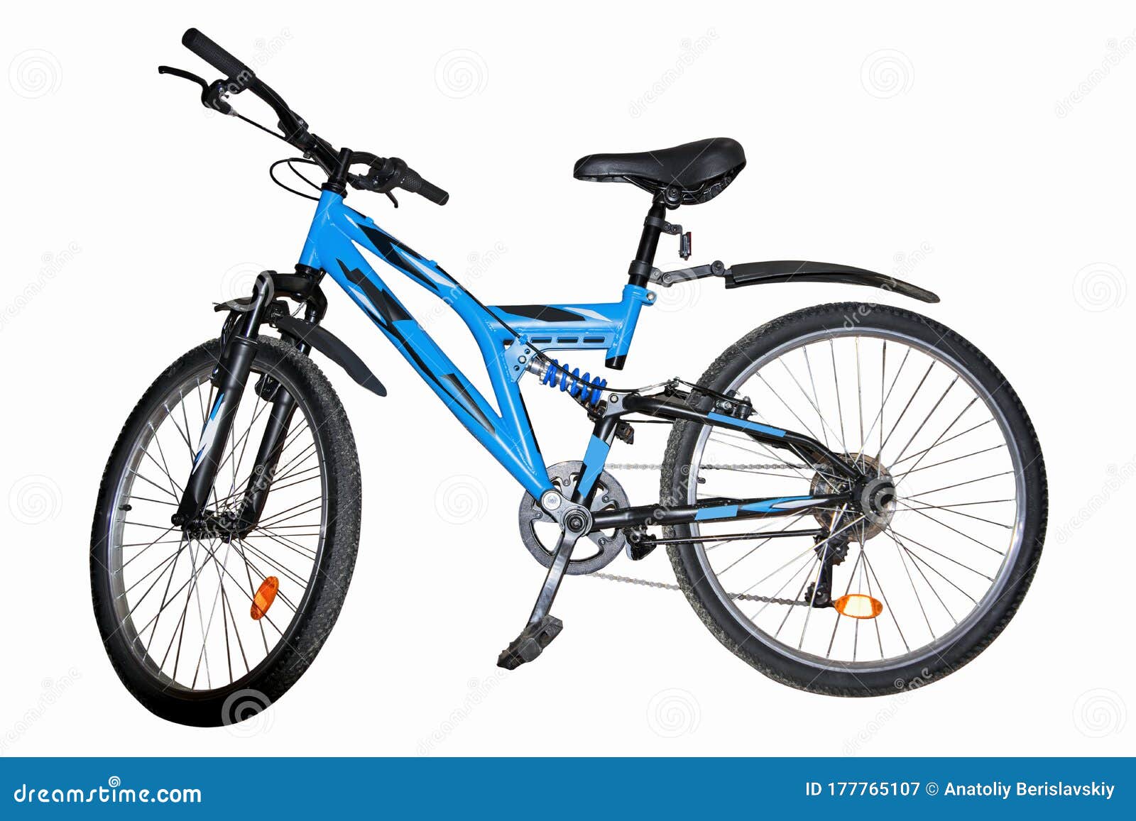 Mountain Bike Isolate on a White Background on a White Background Close ...