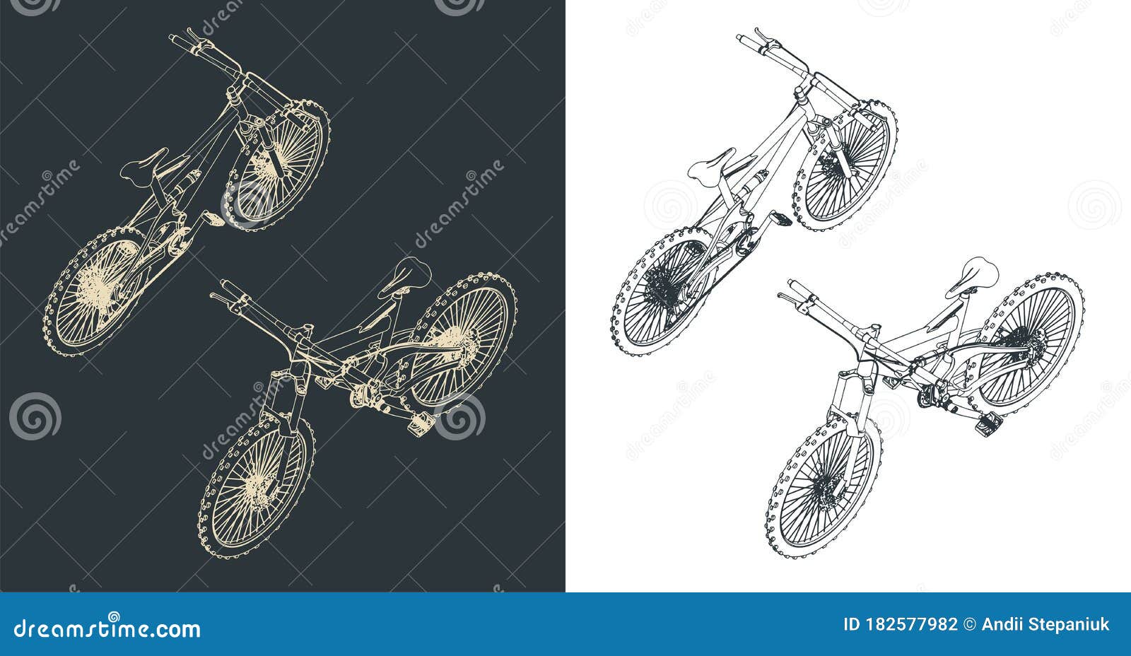 Mountain Bike Isometric Illustrations Stock Vector - Illustration of ...
