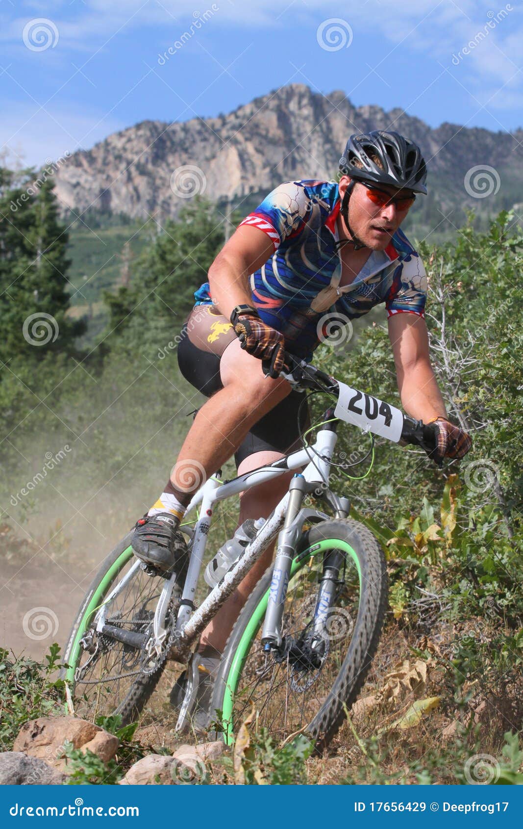 Mountain bike racer editorial stock image. Image of move - 17656429