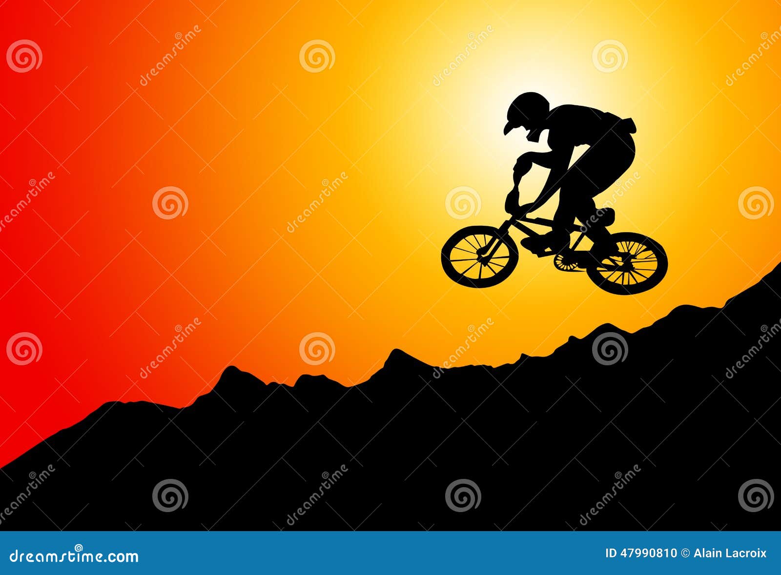 Mountain bike stock illustration. Illustration of riding - 47990810