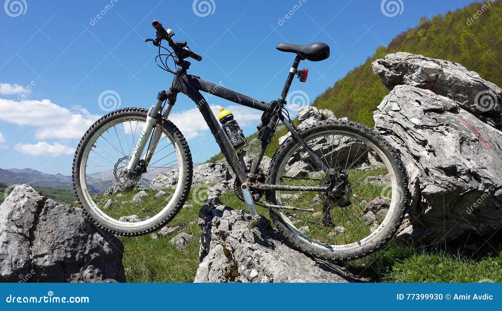 Mountain bike editorial image. Image of rock, mountain - 77399930