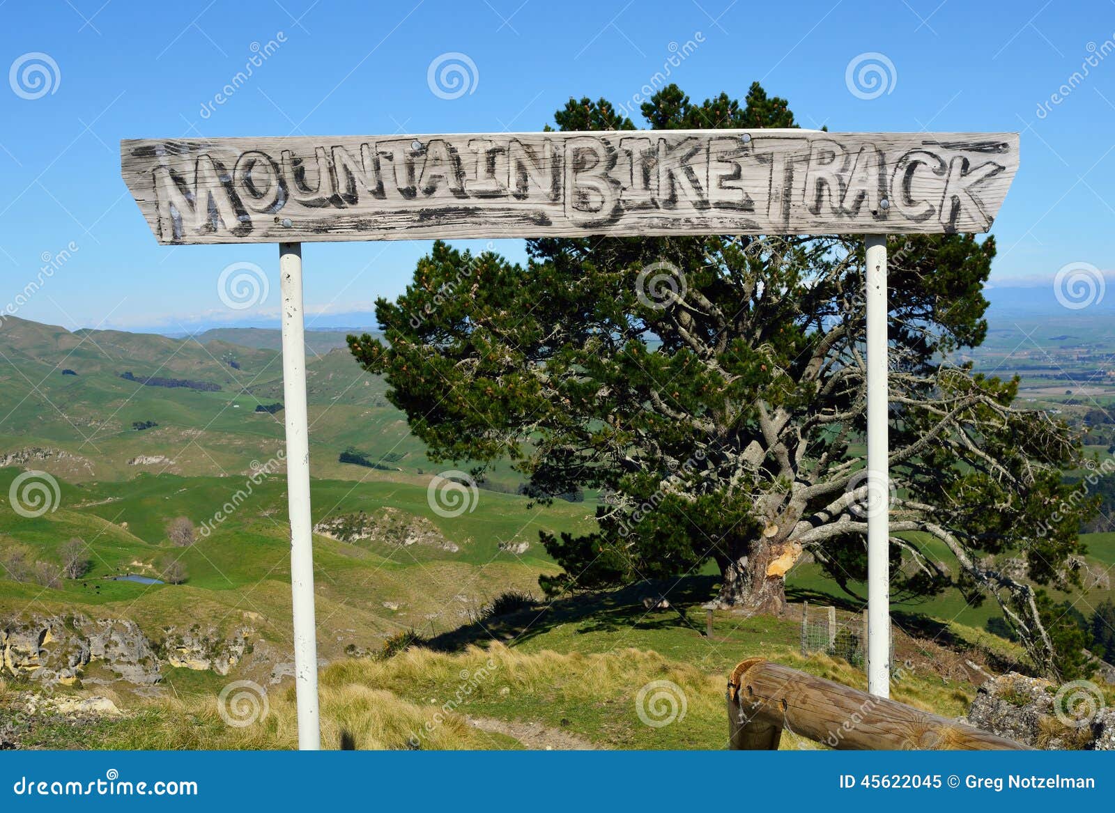 Mountain bike track sign stock image. Image of mountains - 45622045