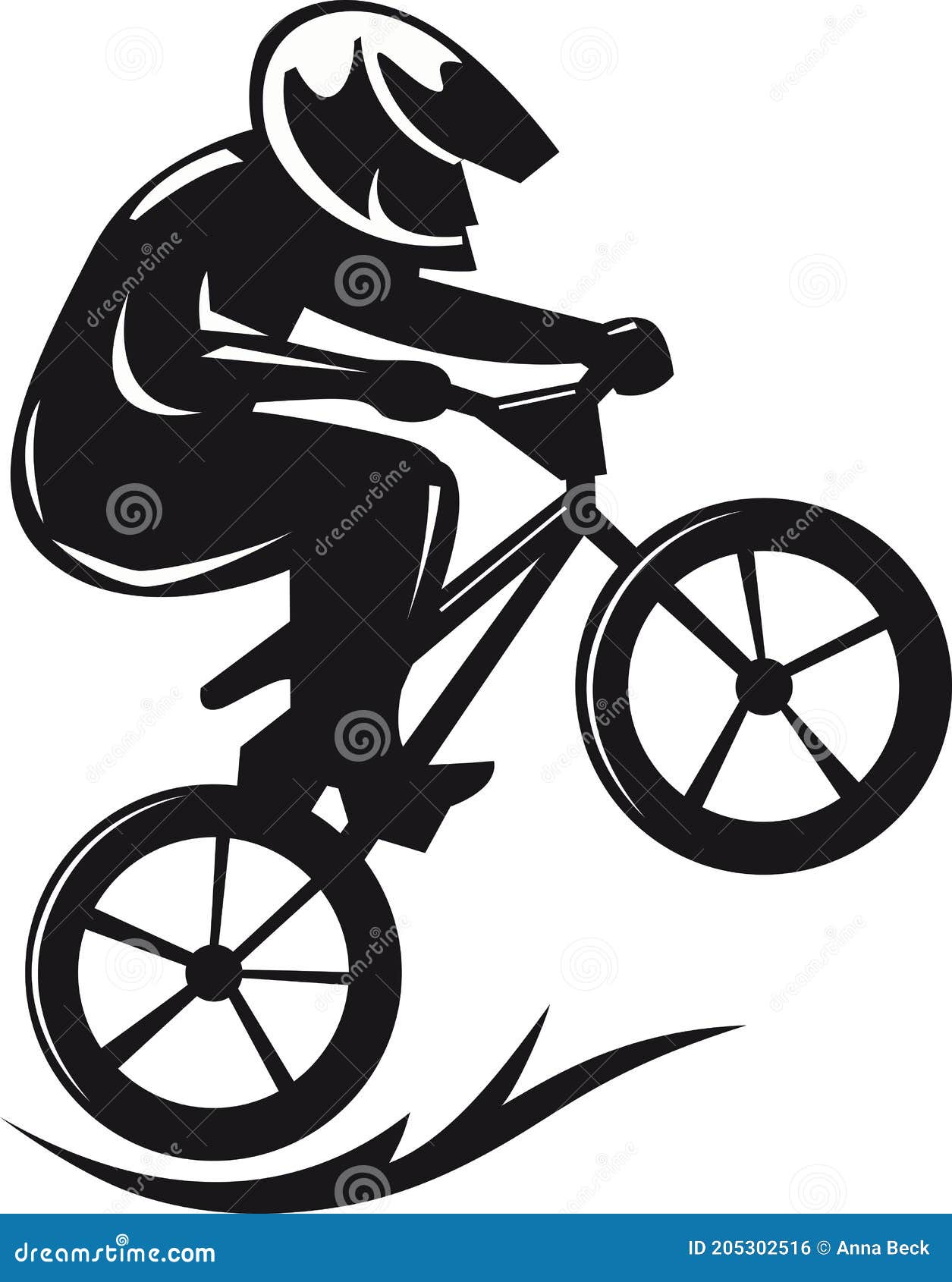 Mountain Bike Trials Emblem Vector Image Stock Vector - Illustration of ...