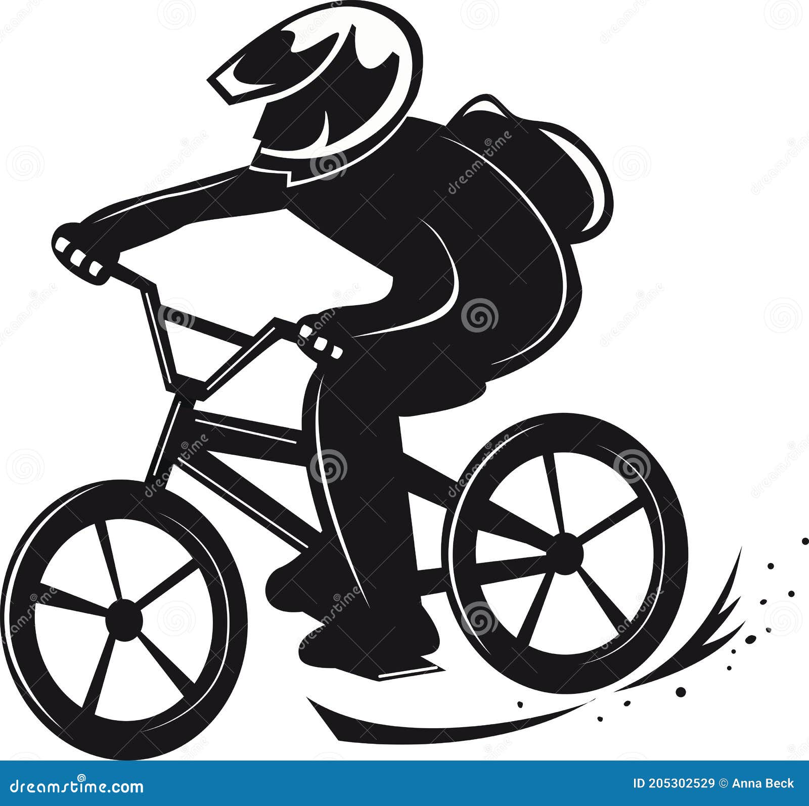 Mountain Bike Trials Emblem Vector Image Stock Vector - Illustration of ...
