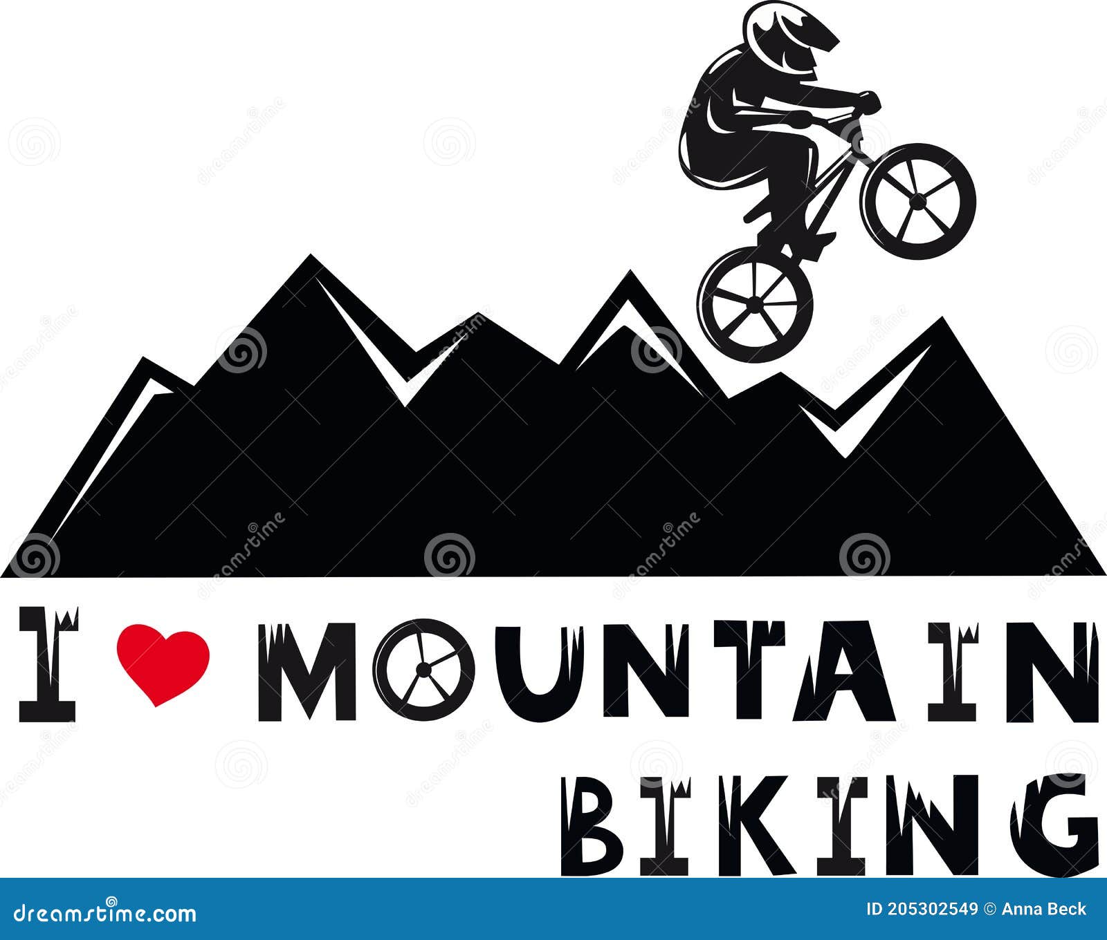 Mountain Bike Trials Emblem Vector Image Stock Vector - Illustration of ...