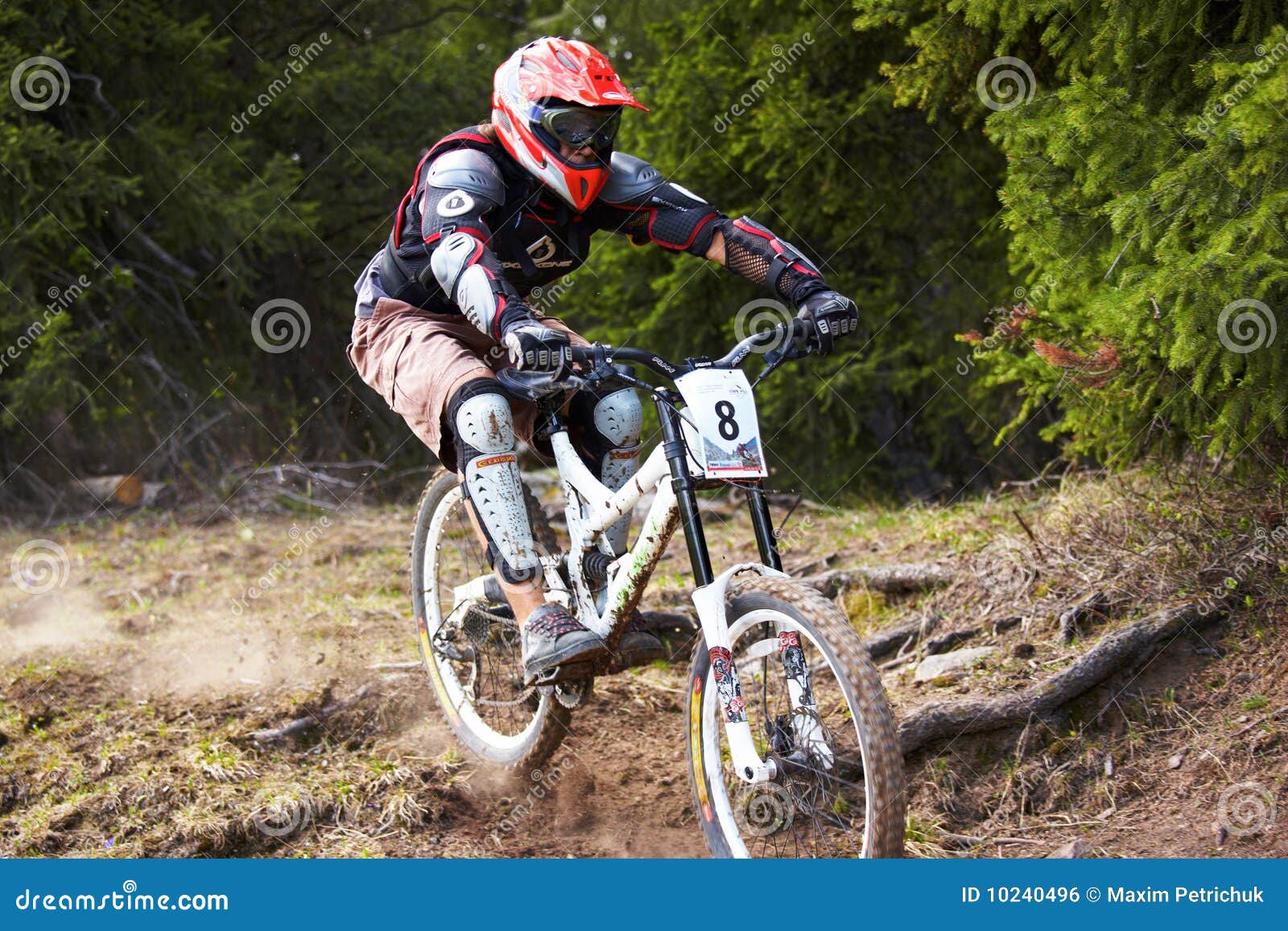 Mountain Biker on Downhill Rce Editorial Photo - Image of excitement ...