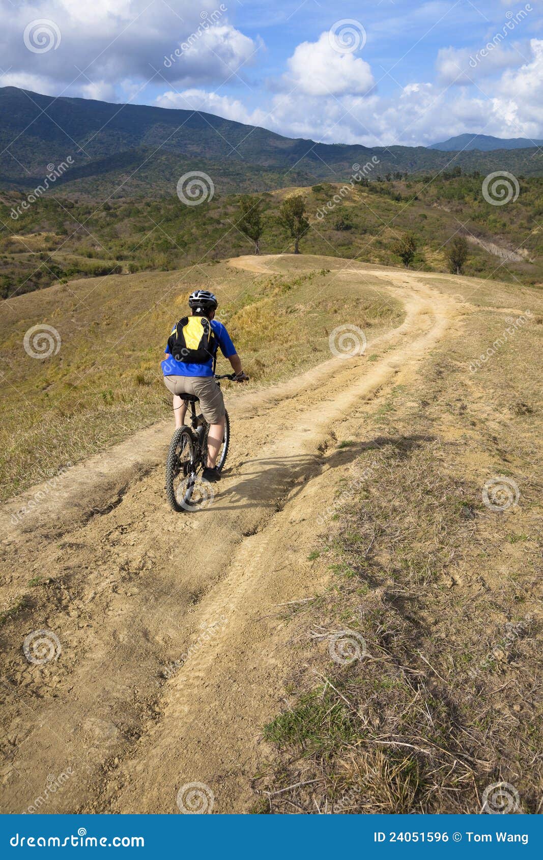Mountain Biker on the Track Stock Photo - Image of downhill, bicycle ...