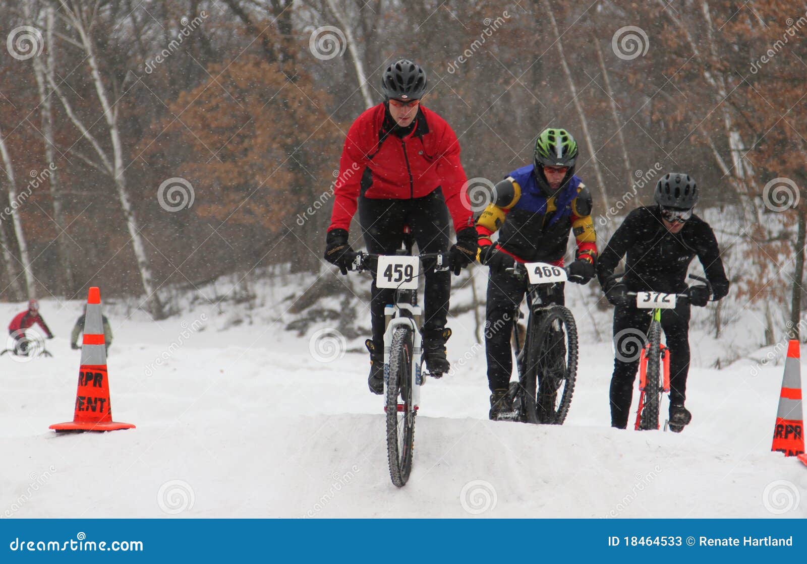Mountain Bikers Competing in Race Editorial Stock Photo - Image of ...