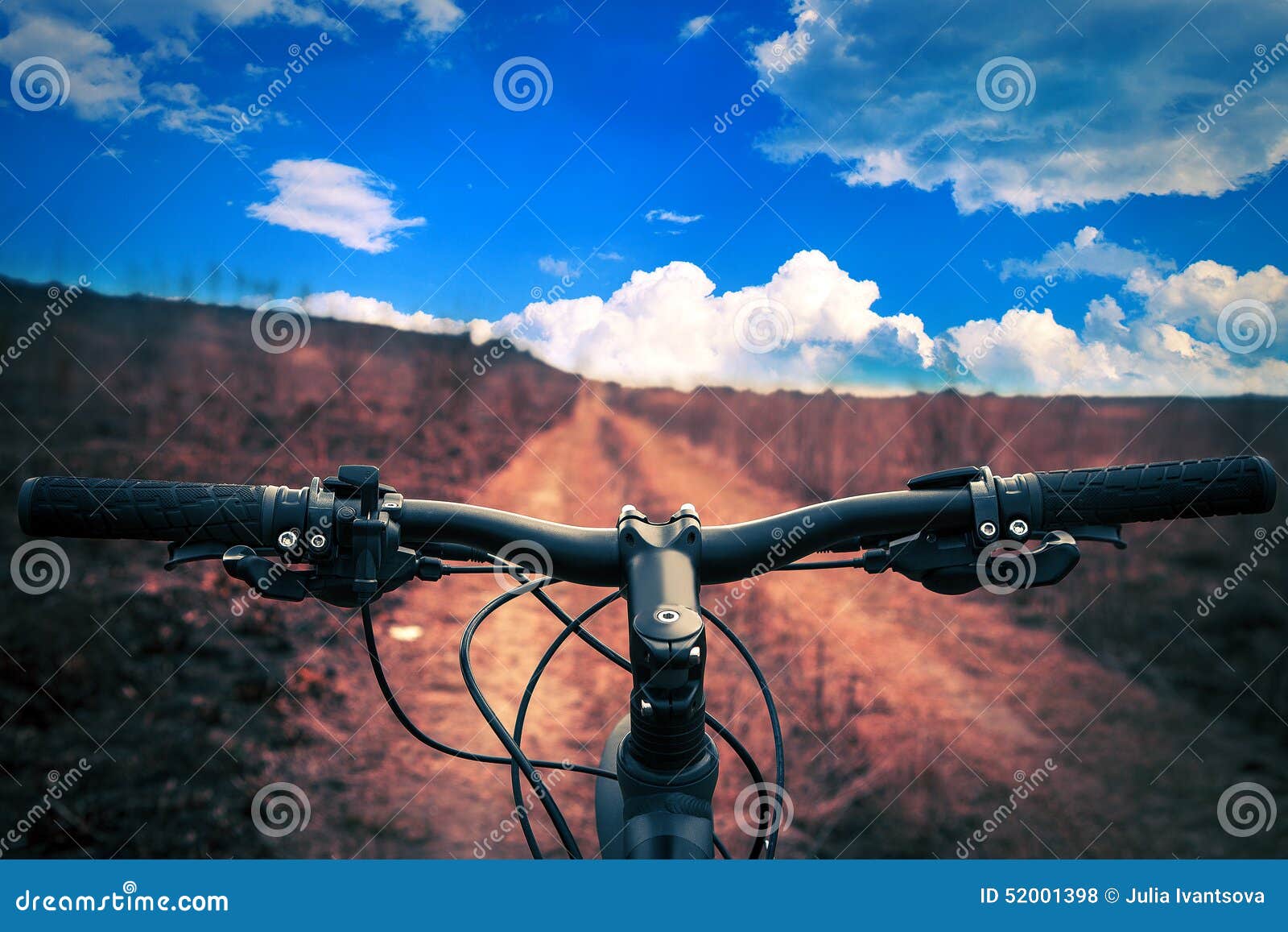 Mountain Biking Down Hill Descending Fast on Stock Photo - Image of ...