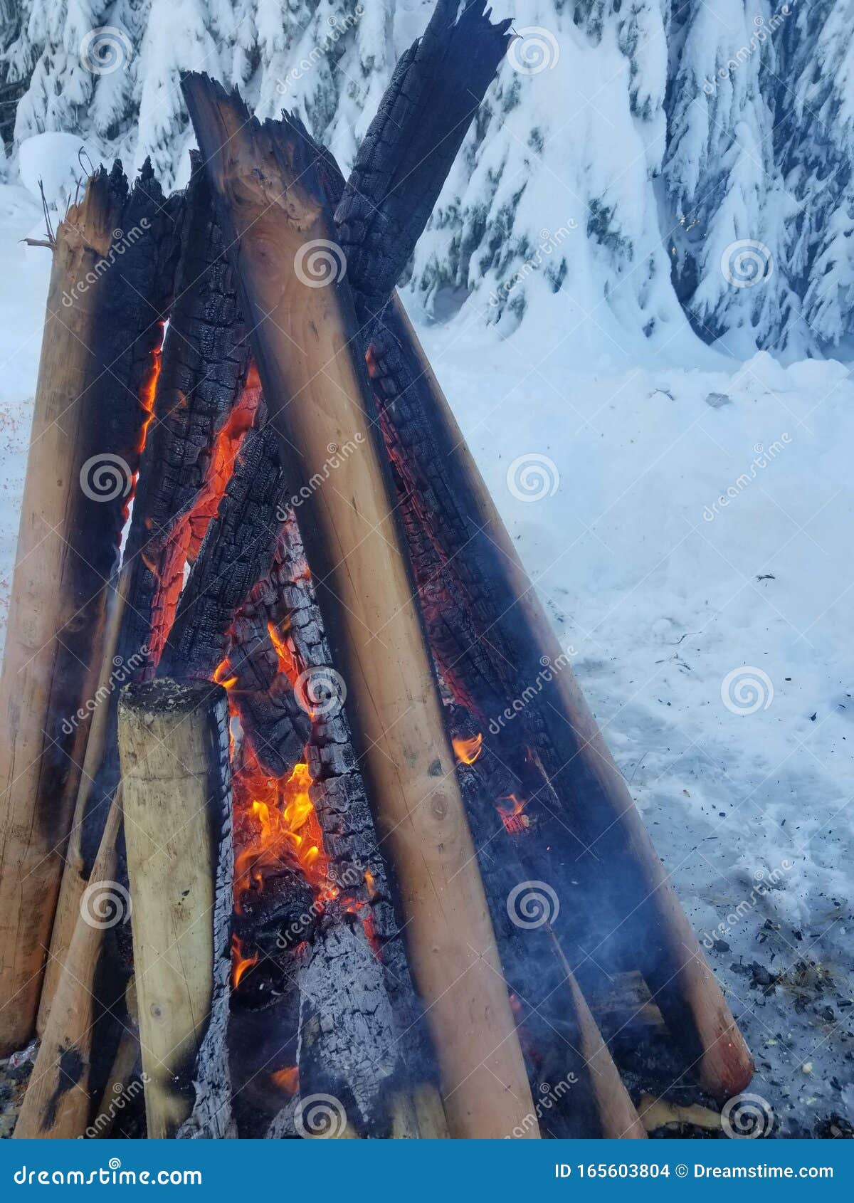 Mountain Blizzard Fire stock photo. Image of coals, beautiful - 165603804