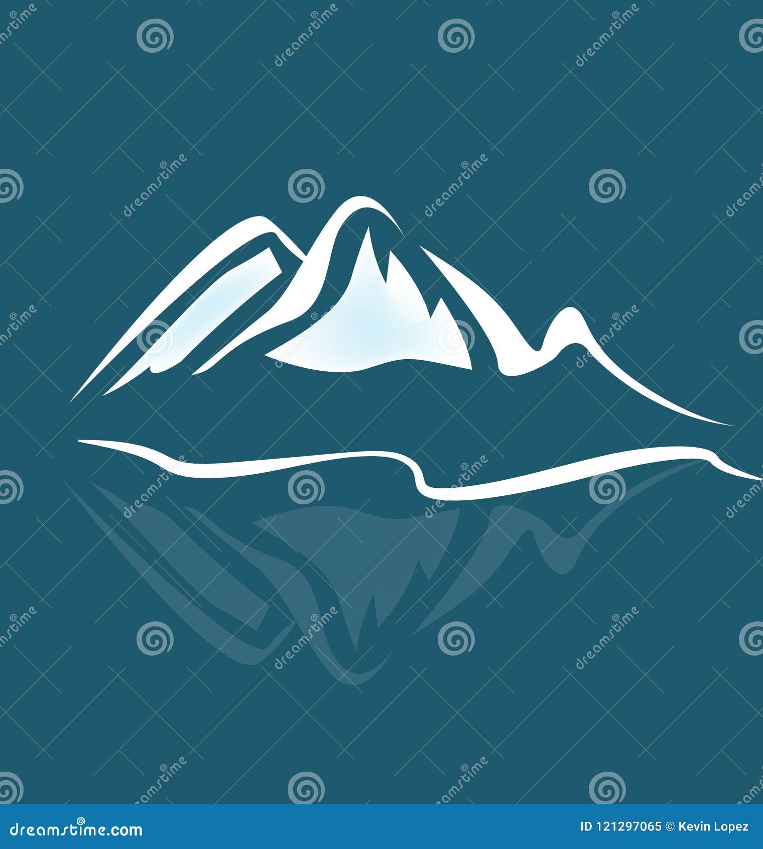 Mountain Blue Landscape Background Vector Stock Vector - Illustration ...