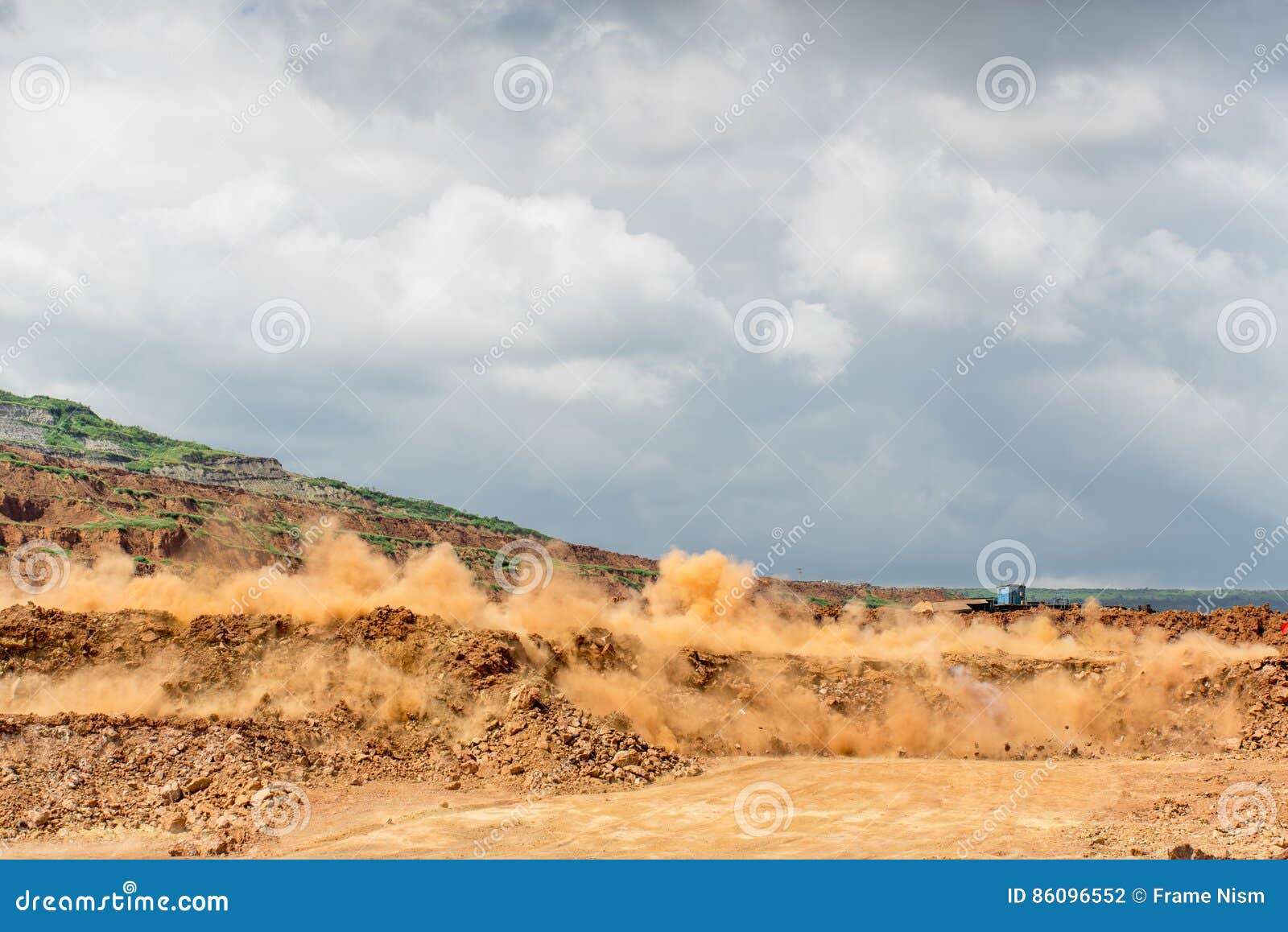 Mountain Bomb in Coal Mining Stock Photo - Image of transportation ...