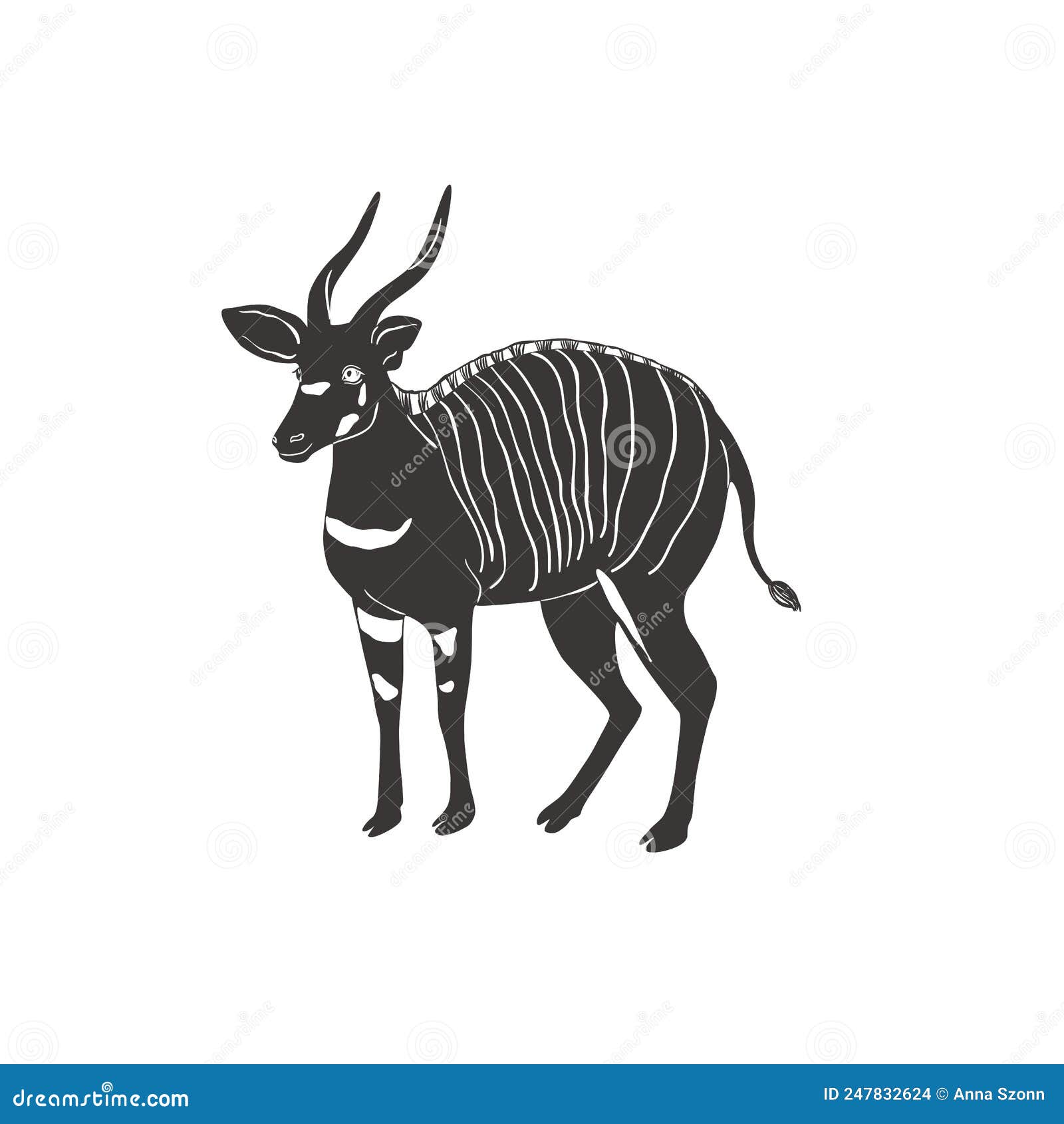 Bongo Animal Silhouette, Bongo Silhouettes, Bongo Animal Vector Set ...