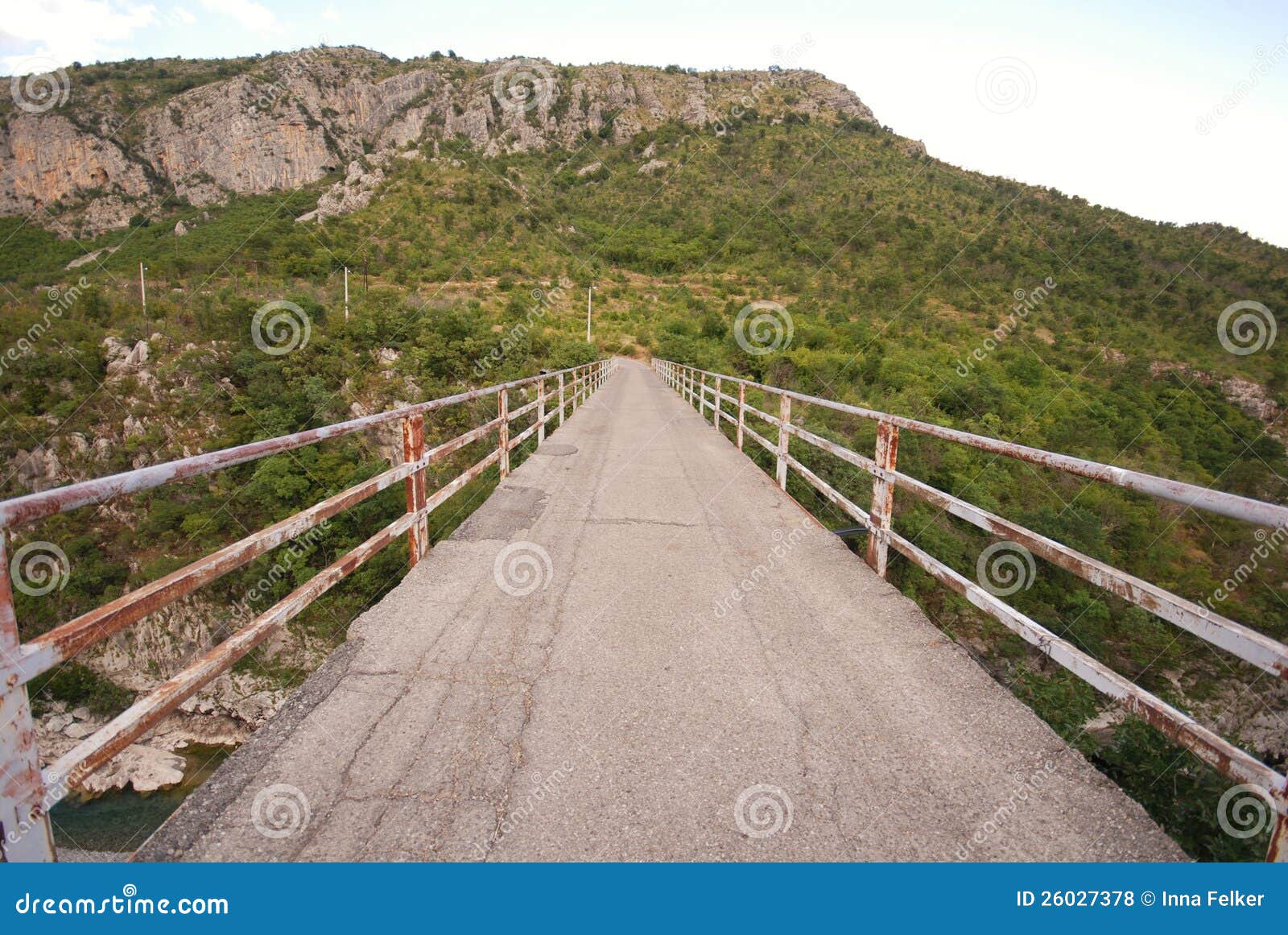 Mountain bridge stock photo. Image of rock, obsolete - 26027378