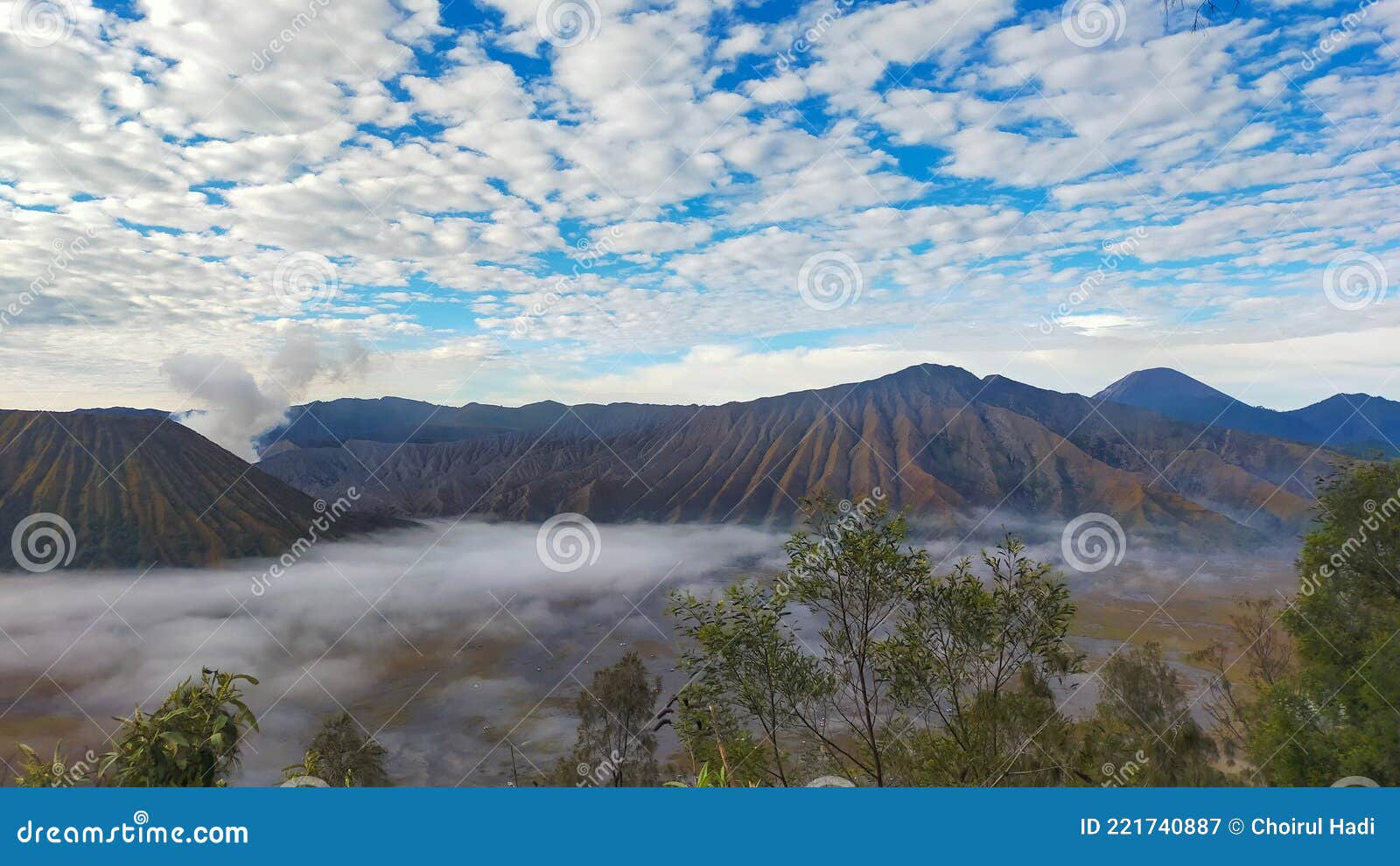 Mountain Bromo Sunrise Beautiful Background Stock Image - Image of ...