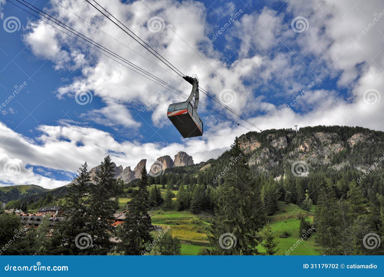 Mountain cableway stock photo. Image of wide, scenery - 31179702