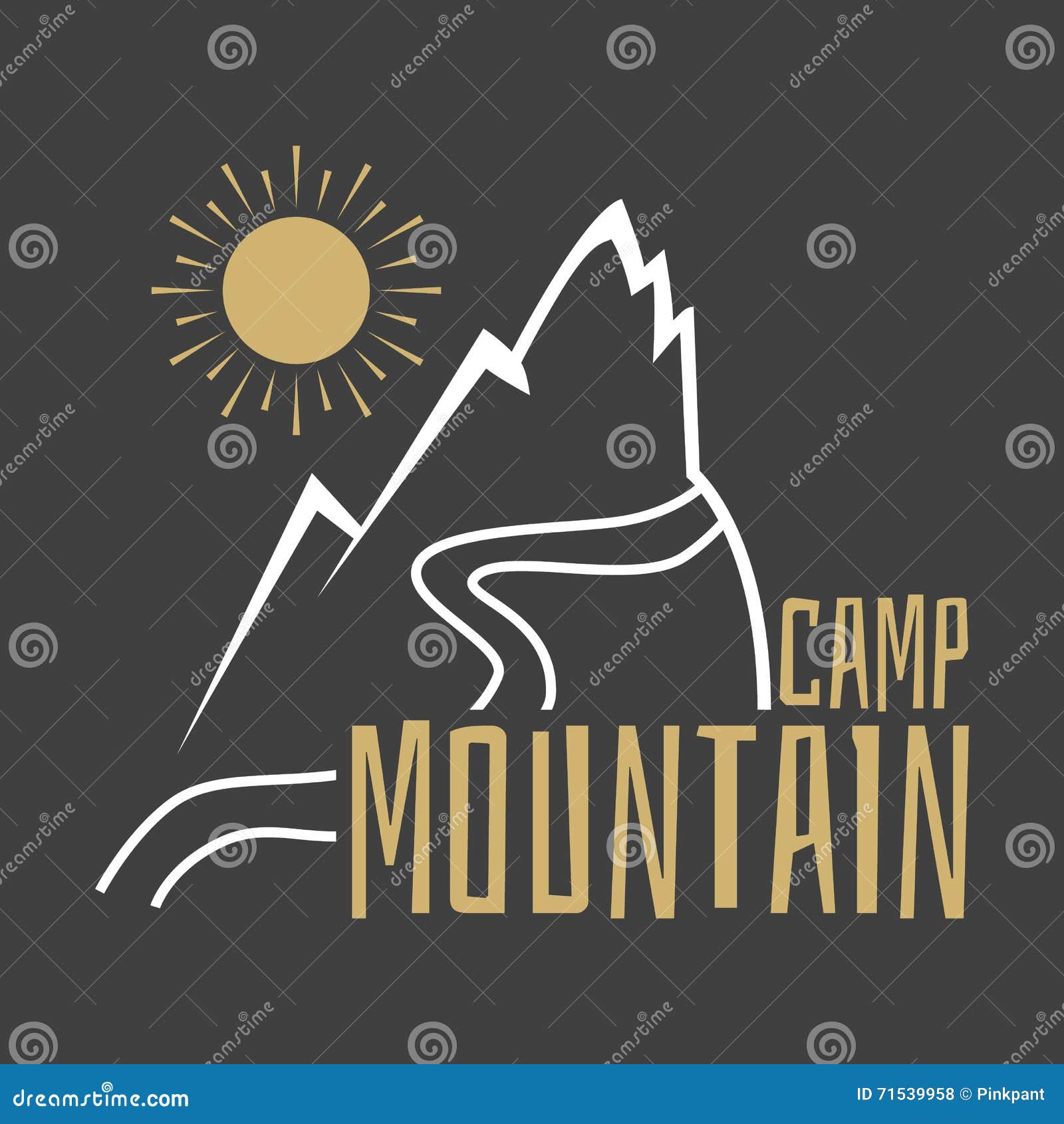 Mountain Camp. Vector Emblem or Logo of the Mountain Camp. the ...