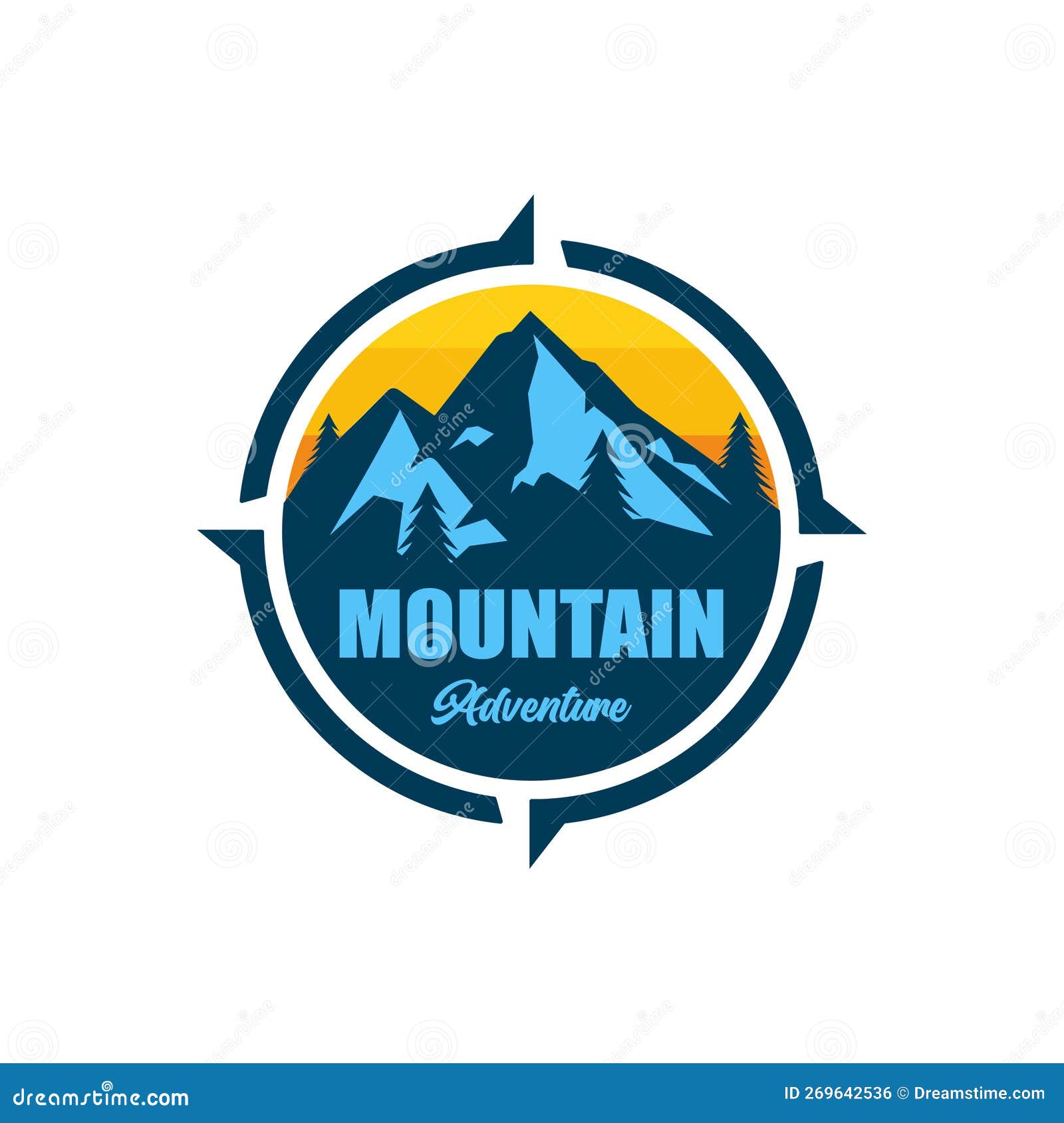 Mountain logo design stock vector. Illustration of environment - 269642536