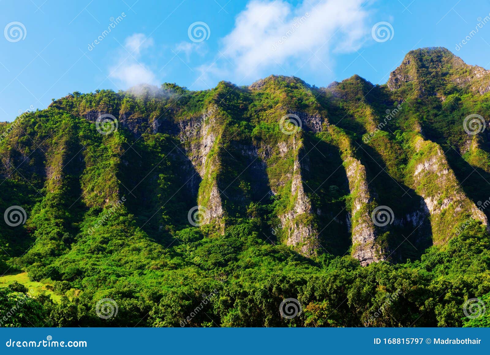 Mountain Chain on Oahu, Hawaii Stock Image - Image of destination ...