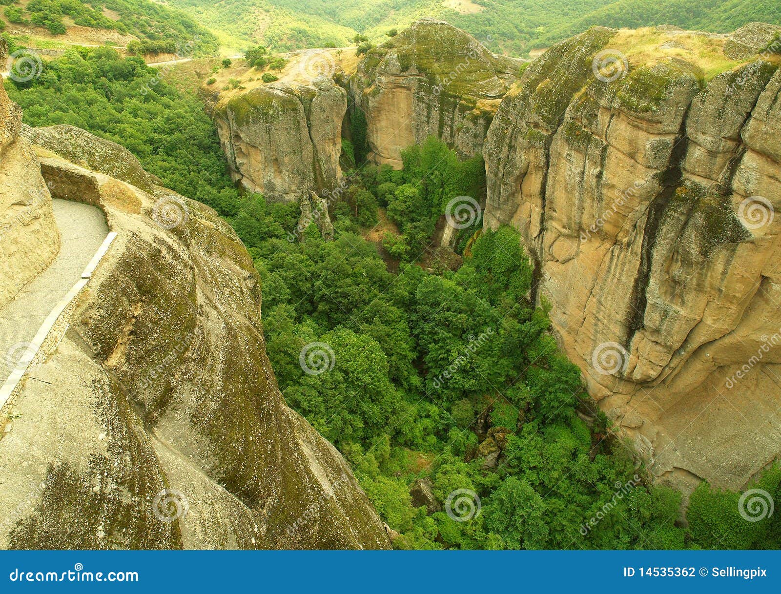 Mountain chasm in Greece stock photo. Image of greece - 14535362