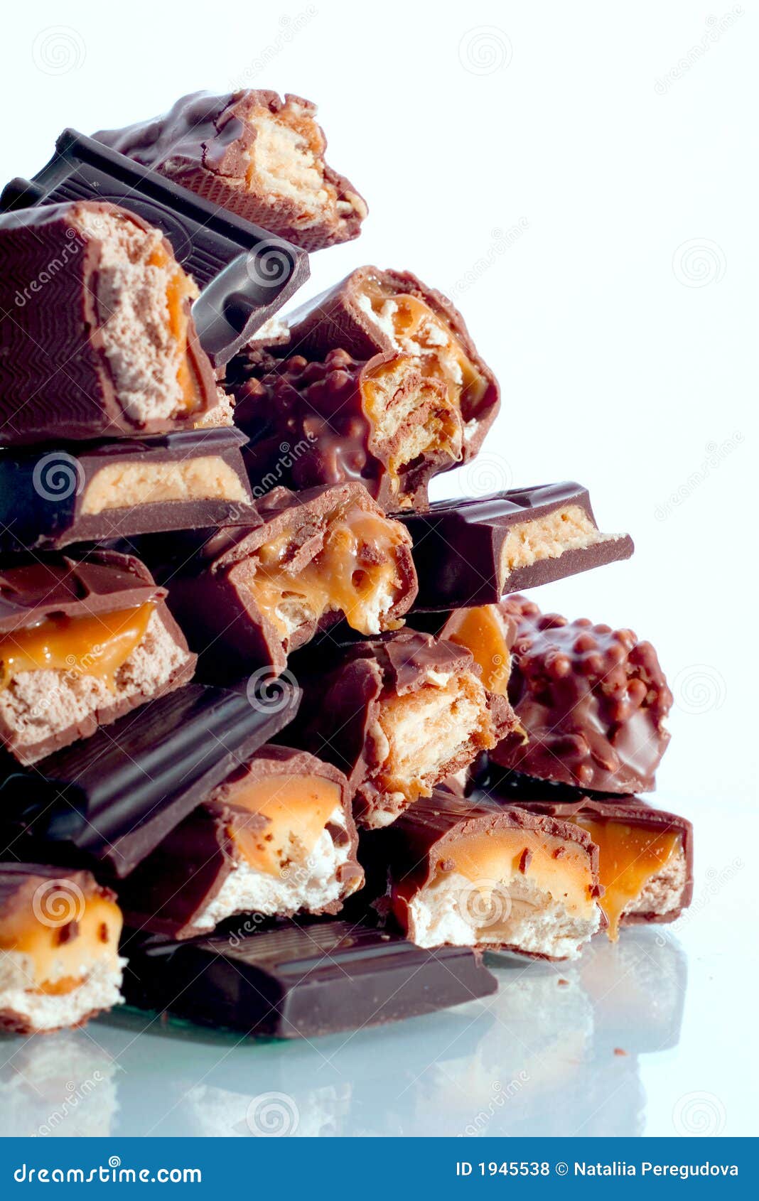 A Mountain of Chocolate Bars Stock Photo - Image of candy, black: 1945538