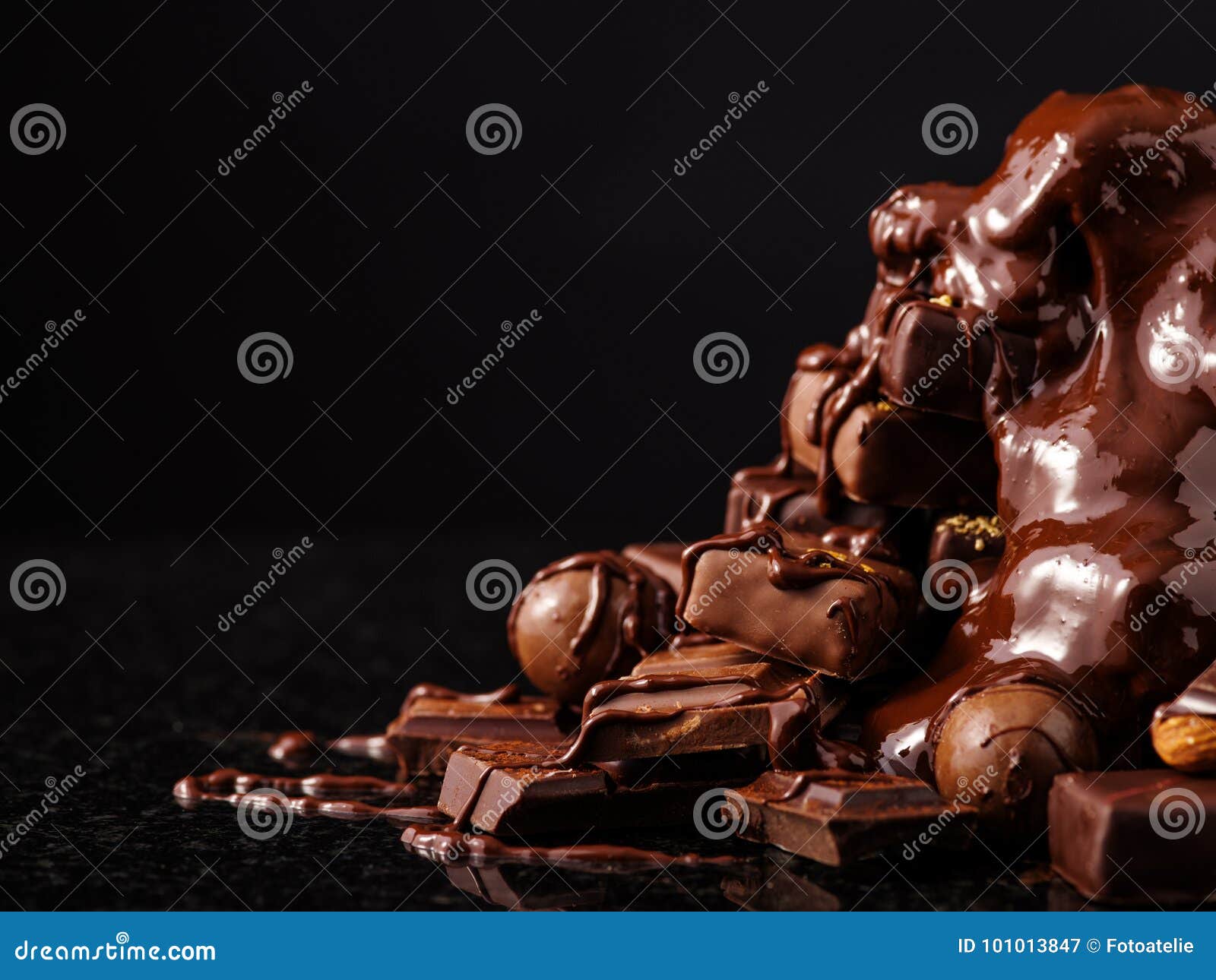 Mountain of Chocolate and Chocolates Candys. Stock Image - Image of ...