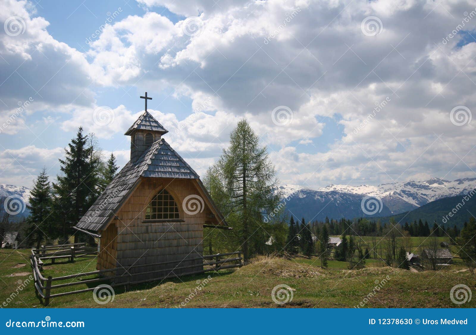 Mountain church stock photo. Image of nature, chapel - 12378630