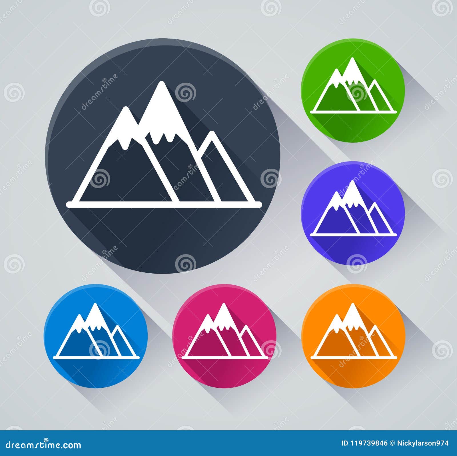 Mountain Circle Logo Vector | CartoonDealer.com #122015549