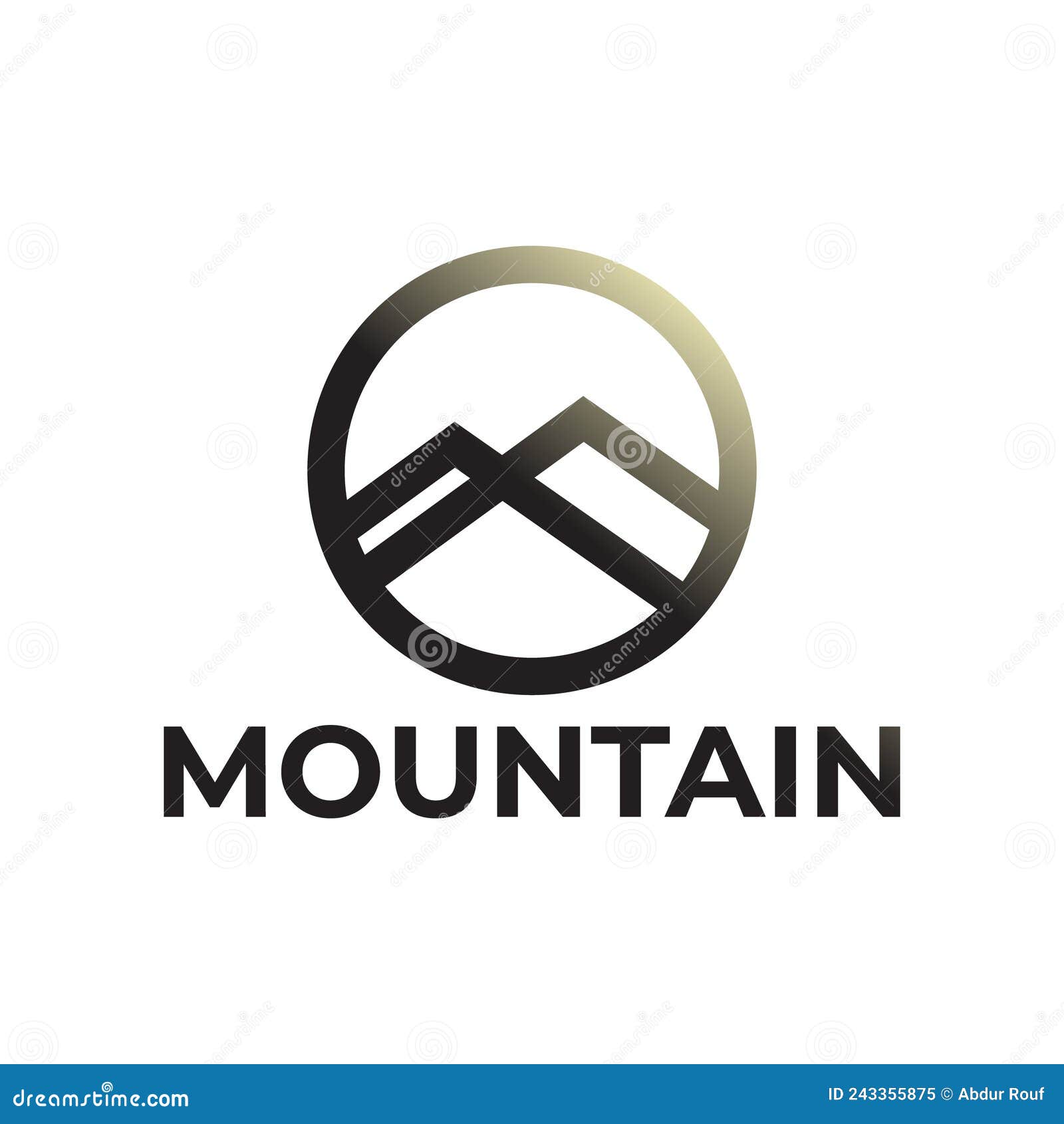 Mountain on Circle Logo Design Stock Vector - Illustration of emblem ...