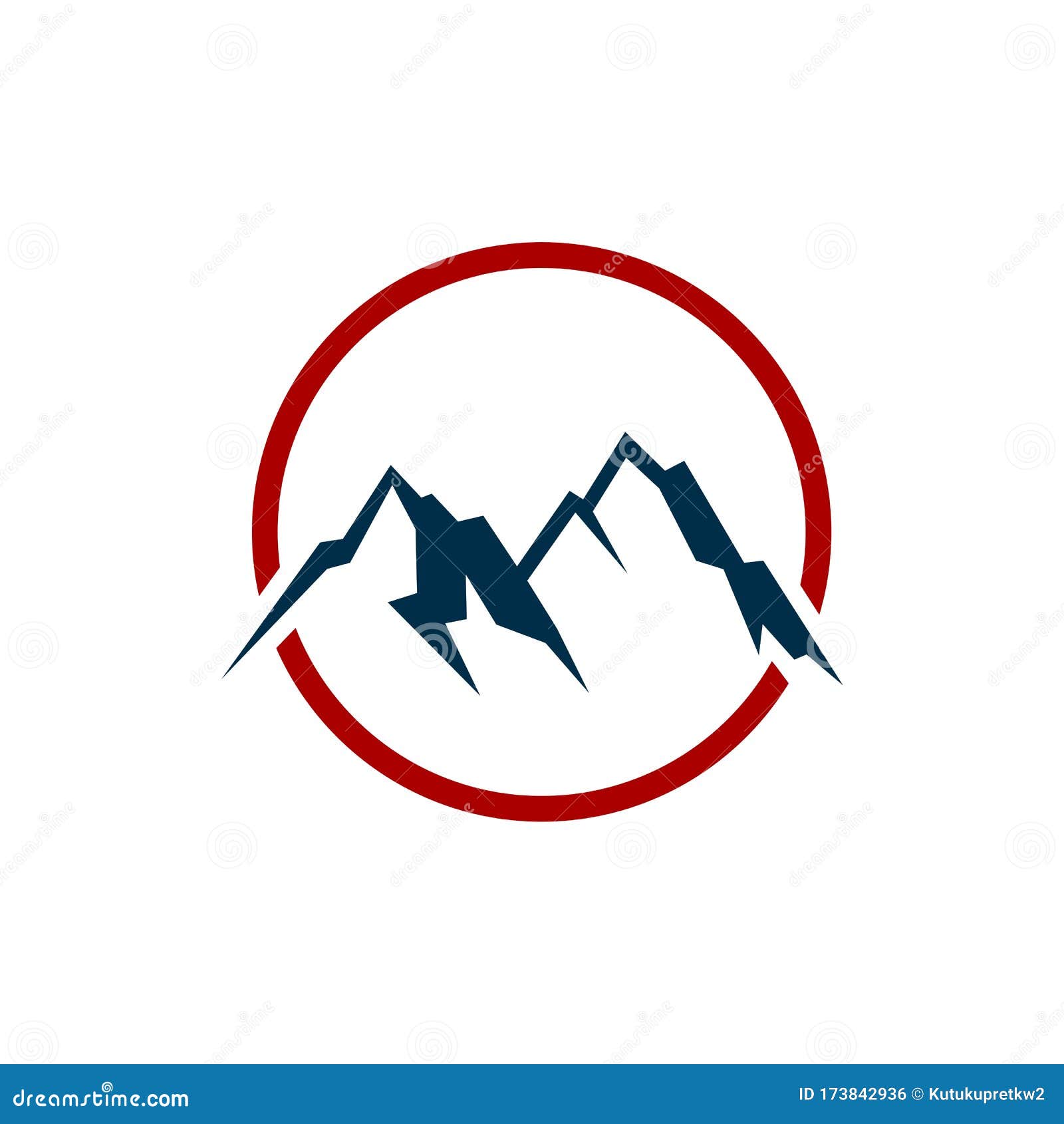 Mountain Circle Logo Template Illustration Design. Vector EPS 10 Stock Vector - Illustration of ...