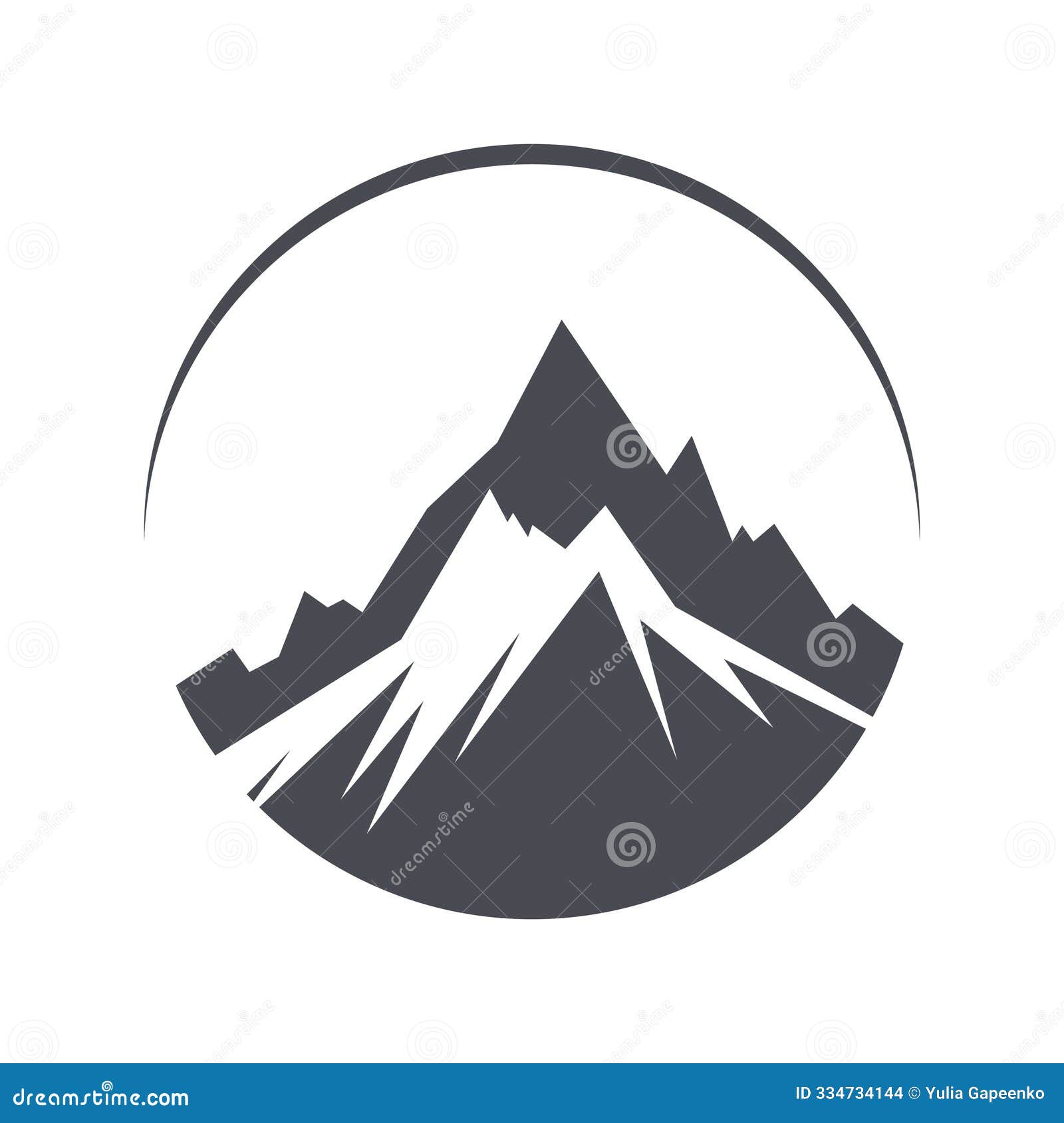 Mountain Circle Logo. Vector Illustration Stock Vector - Illustration ...