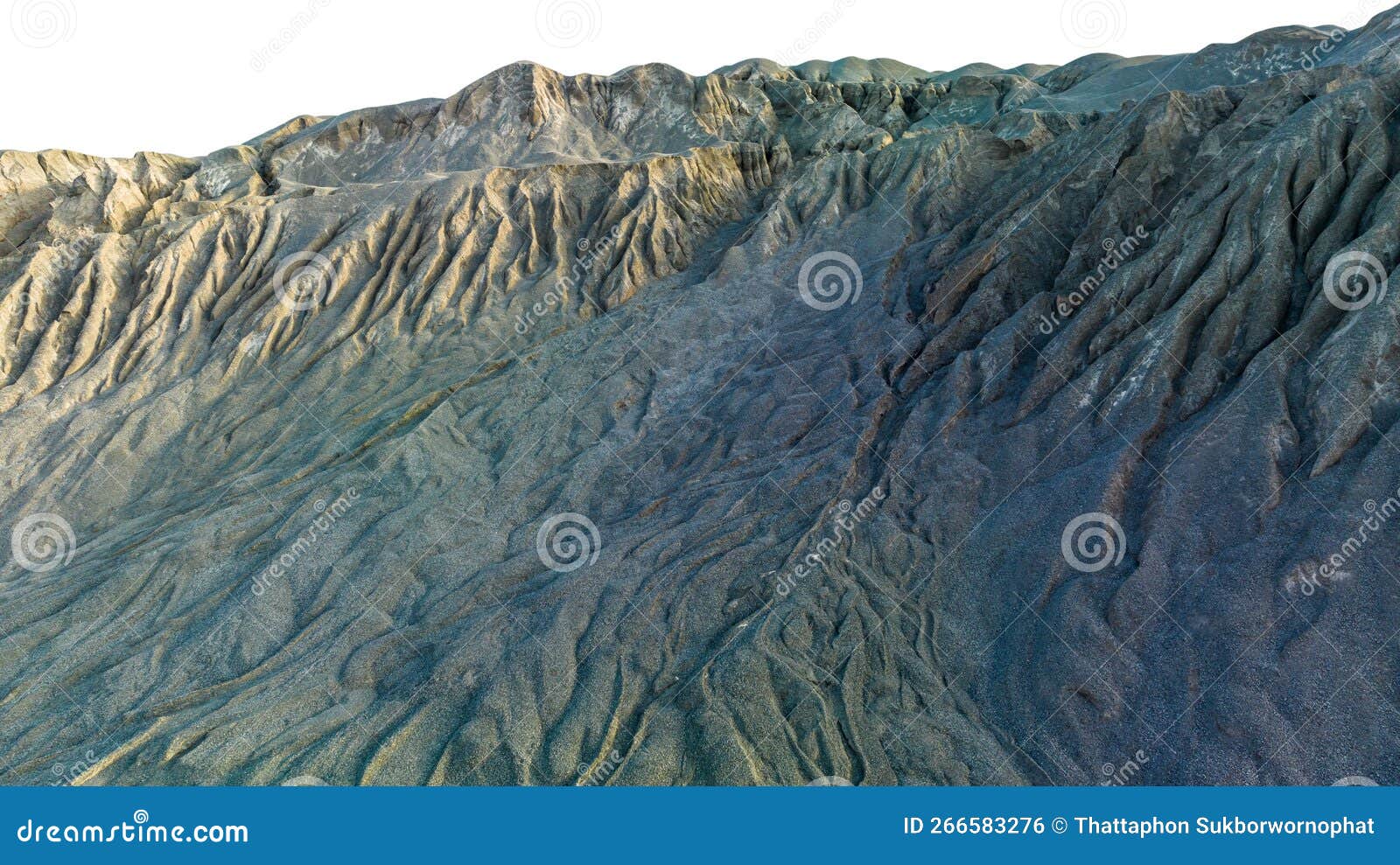 Mountain Cliff, Rock, Soil, and Beautiful Texture Pattern on White ...