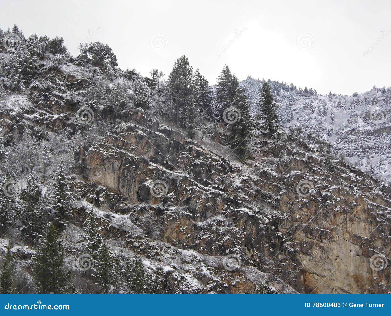 Mountain stock image. Image of snowy, outdoors, winter - 78600403