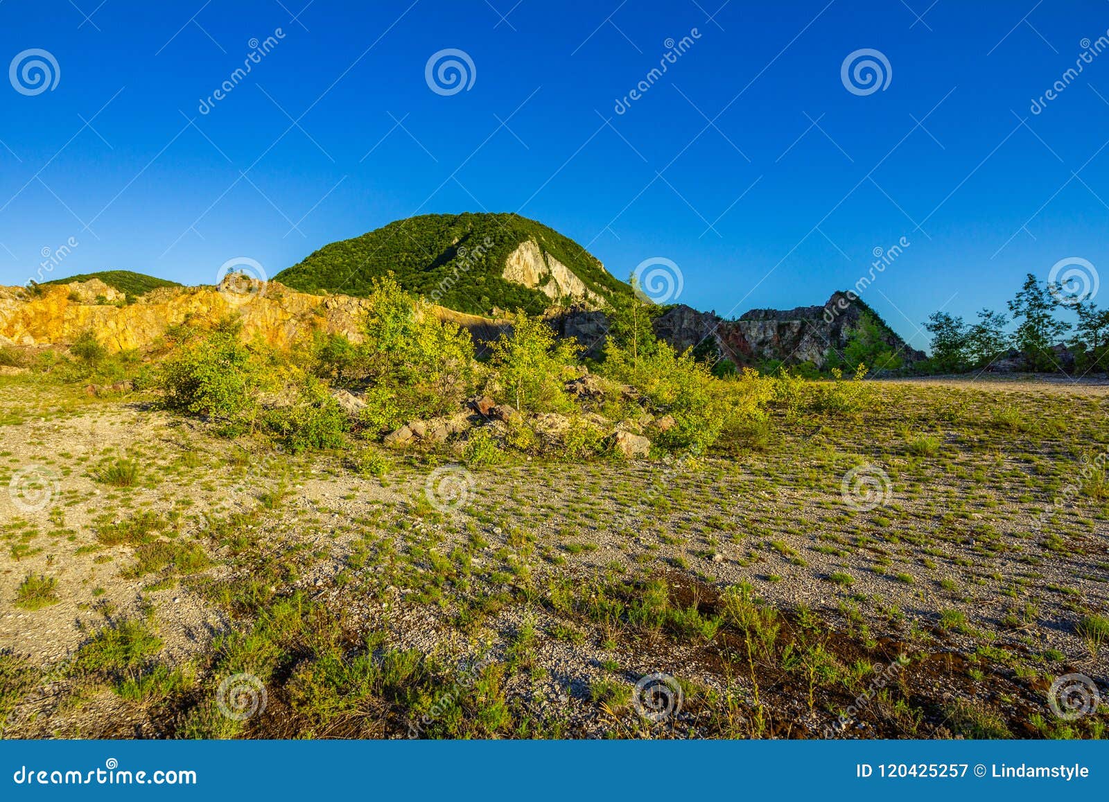 Mountain Cliffs and Flat Terrain Stock Image - Image of background ...