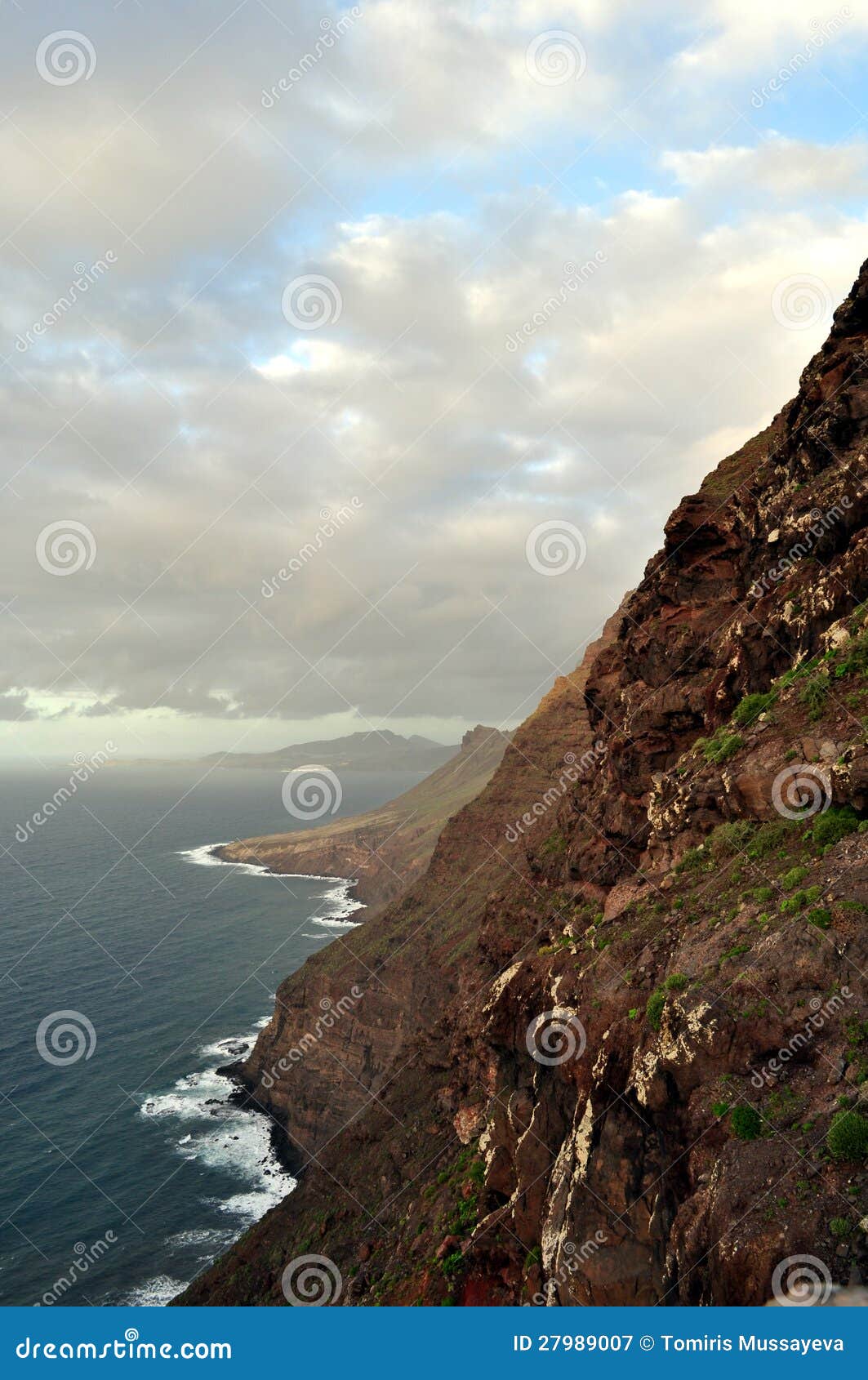 Mountain cliffs and ocean stock image. Image of cliffs - 27989007