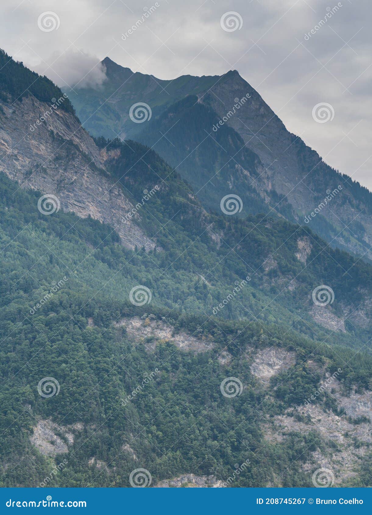 Mountain Cliffs stock image. Image of fortress, green - 208745267