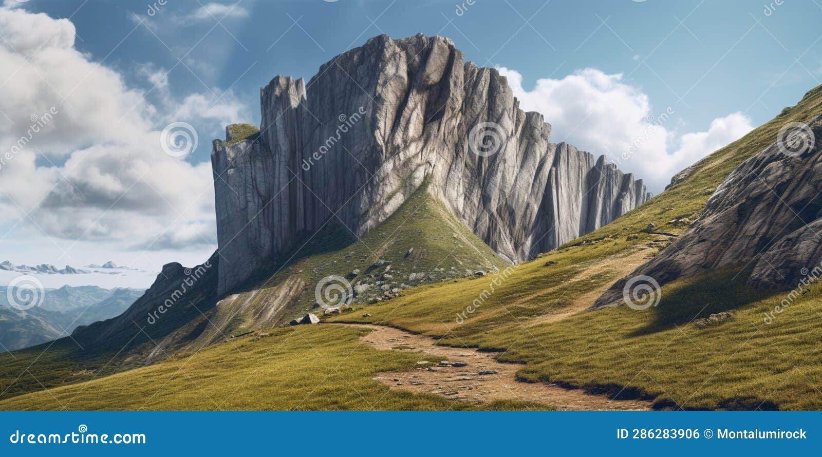 Mountain Top View Rocky Slopes and Valleys Stock Illustration ...