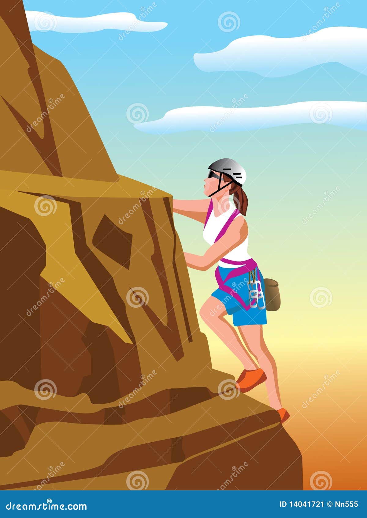 Cartoon Abseiling Clipart